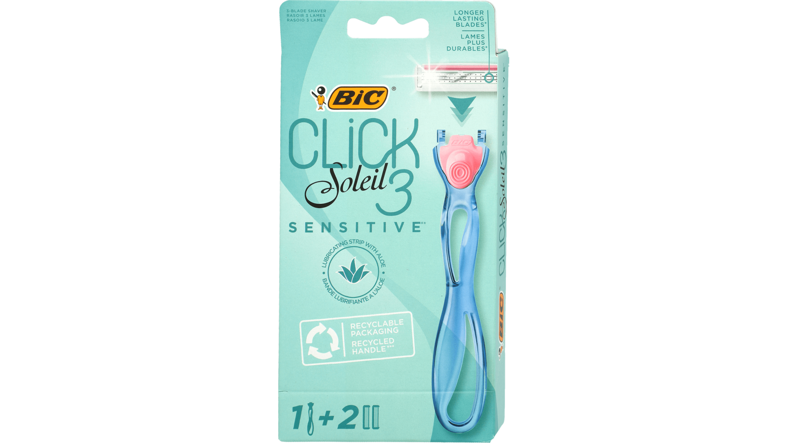 Brijač BIC Soleil Click 3 Sensitive 1 brijač + 2 dopune 1kom - Cenoteka