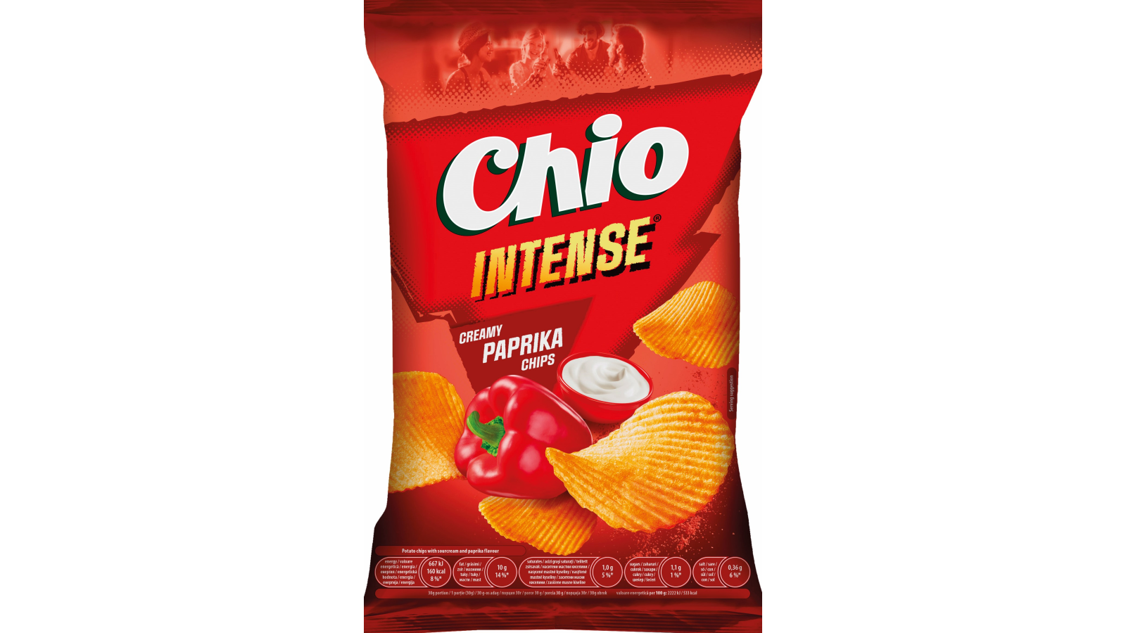 CHIO čips intense creamy paprika 120g - Cenoteka