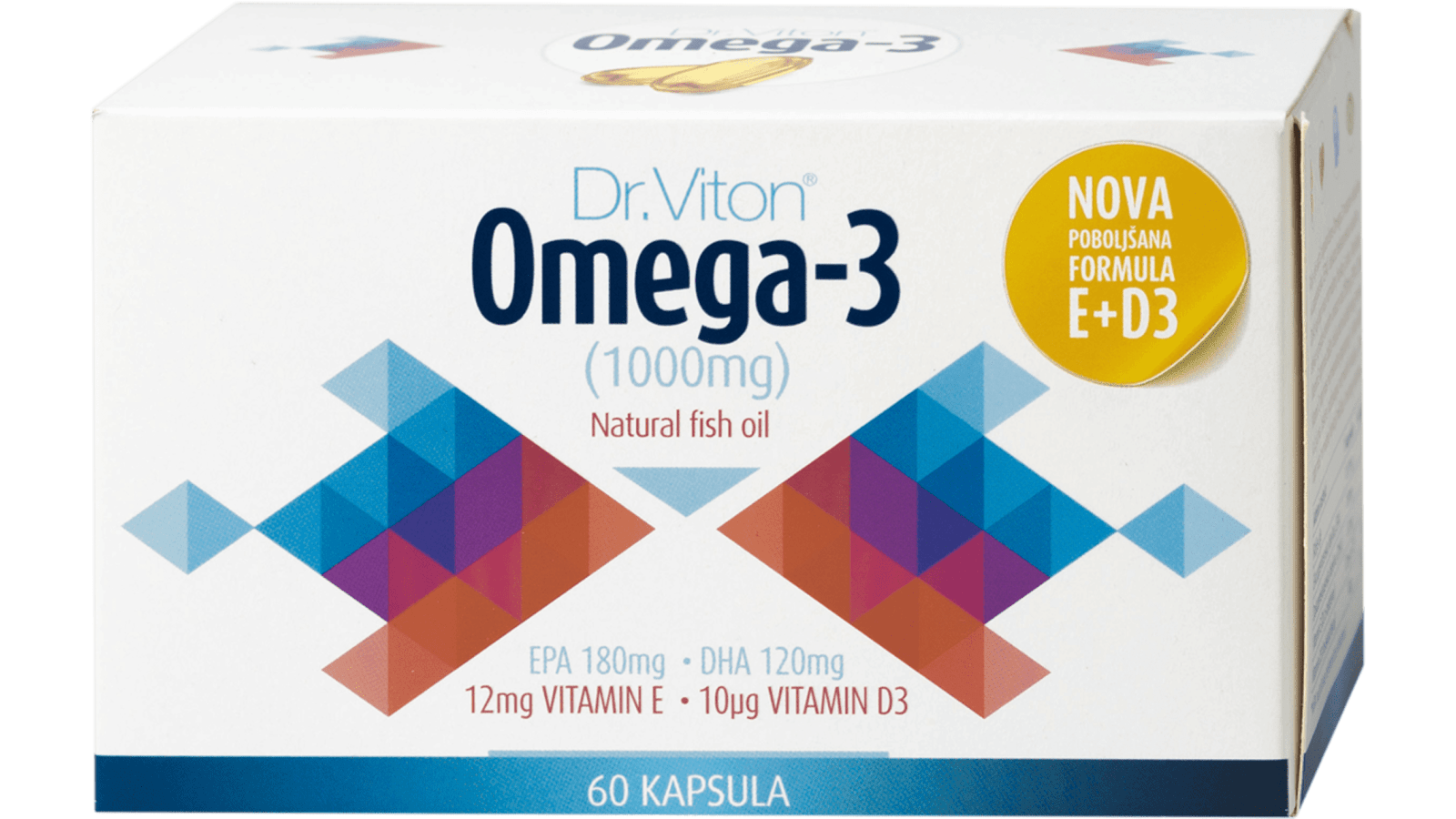 DR. VITON Omega 3 vitamin E + vitamin D3 60kom - Cenoteka