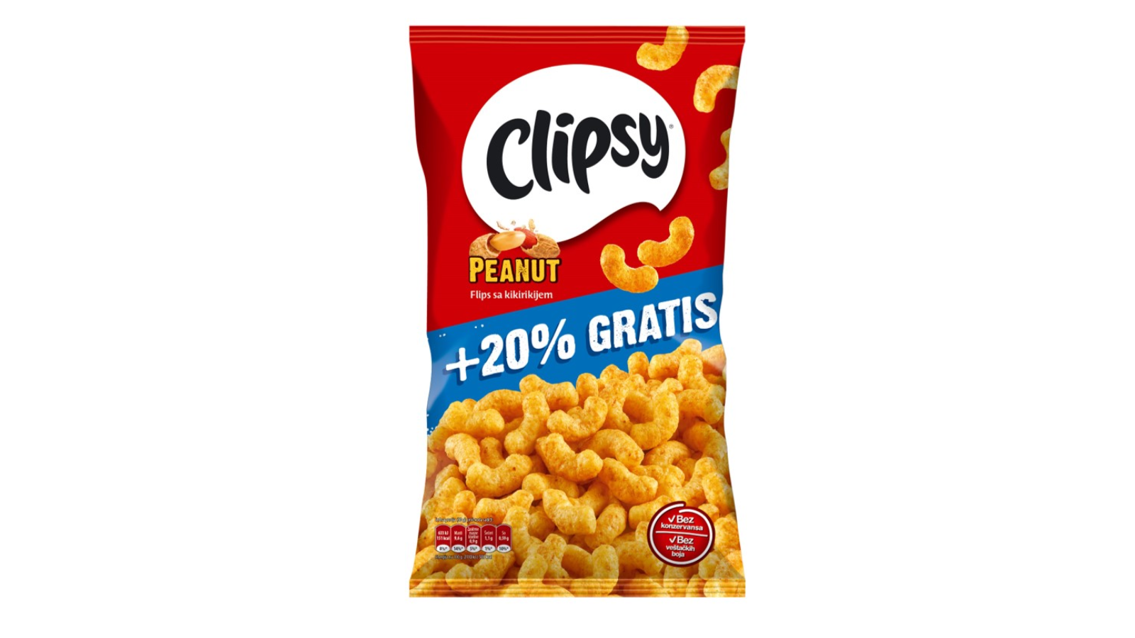 Flips MARBO Clipsy peanut 140g + 20g gratis - Cenoteka