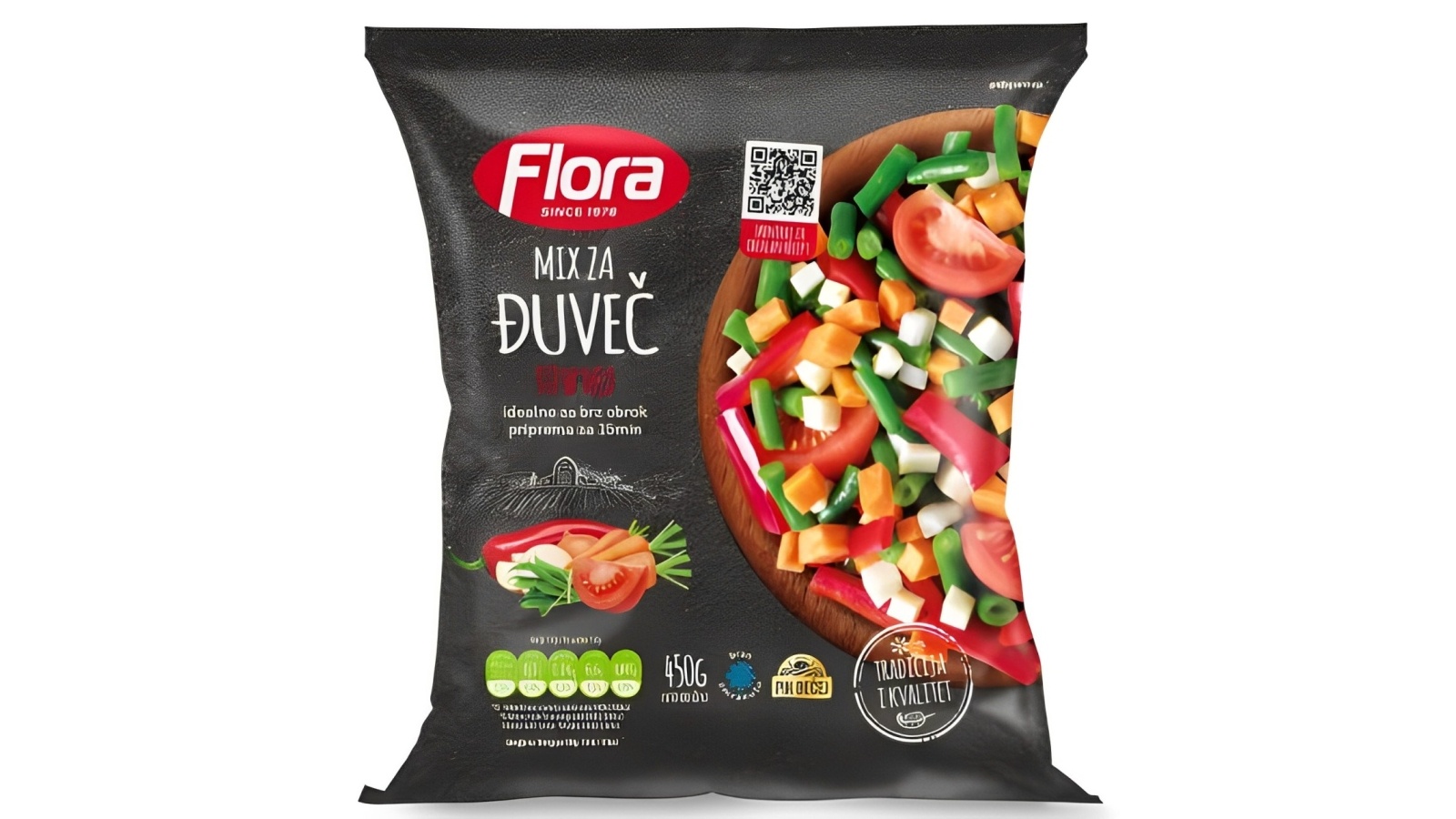 FLORA mešavina povrća za đuveč 450g - Cenoteka