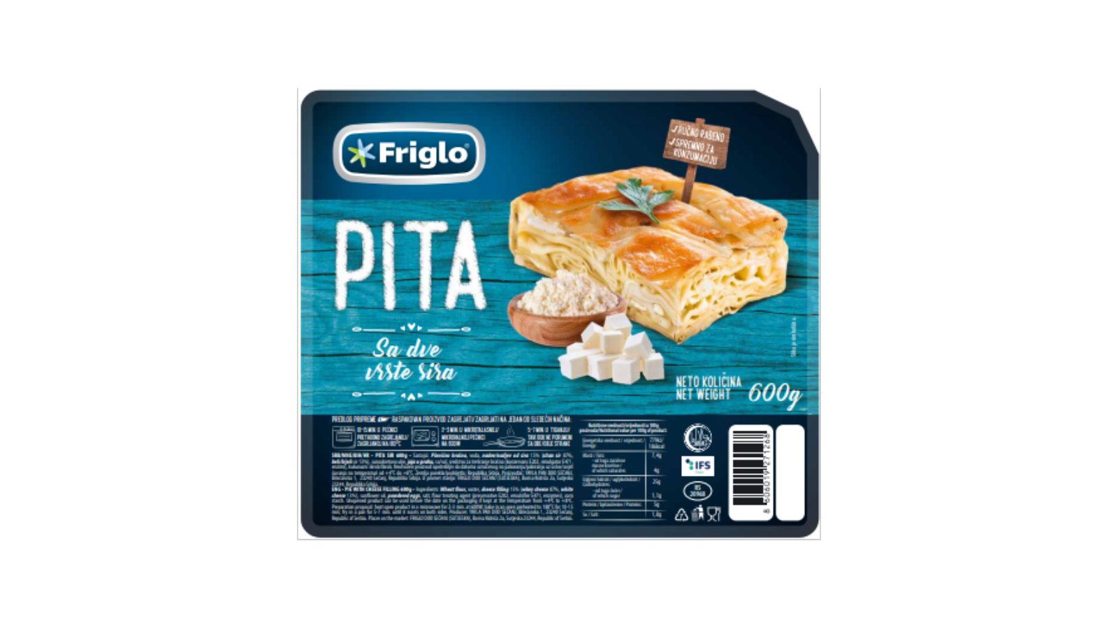 FRIGLO pita sa sirom 600g - Cenoteka