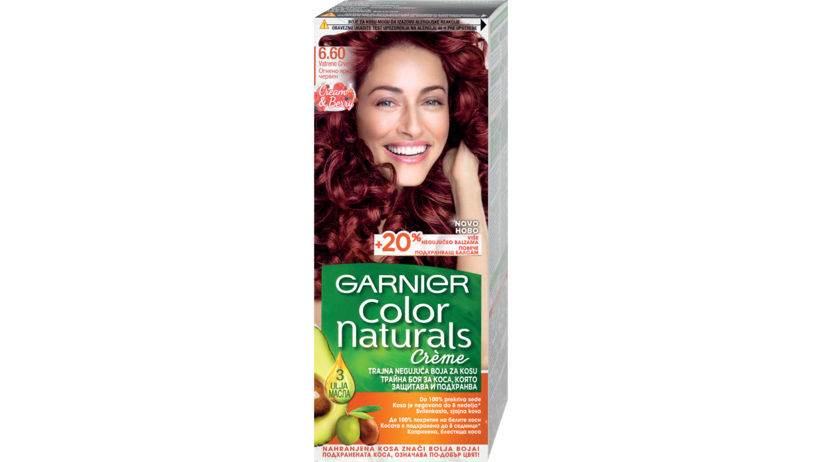 GARNIER Color Naturals farba za kosu 6.60 fiery red - Cenoteka