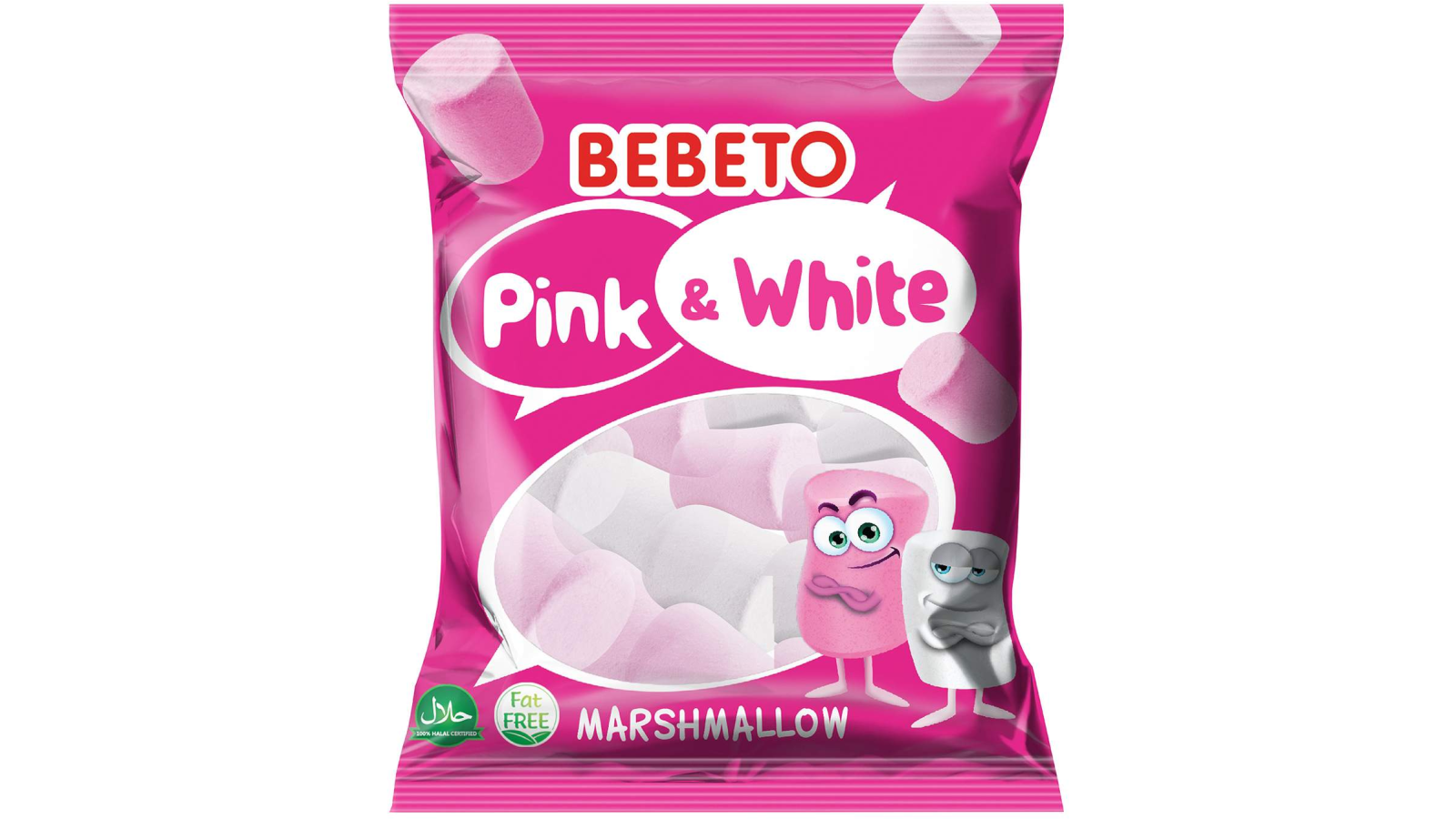 Gumene bombone BEBETO marshmallow pink&white 60g - Cene i Akcije