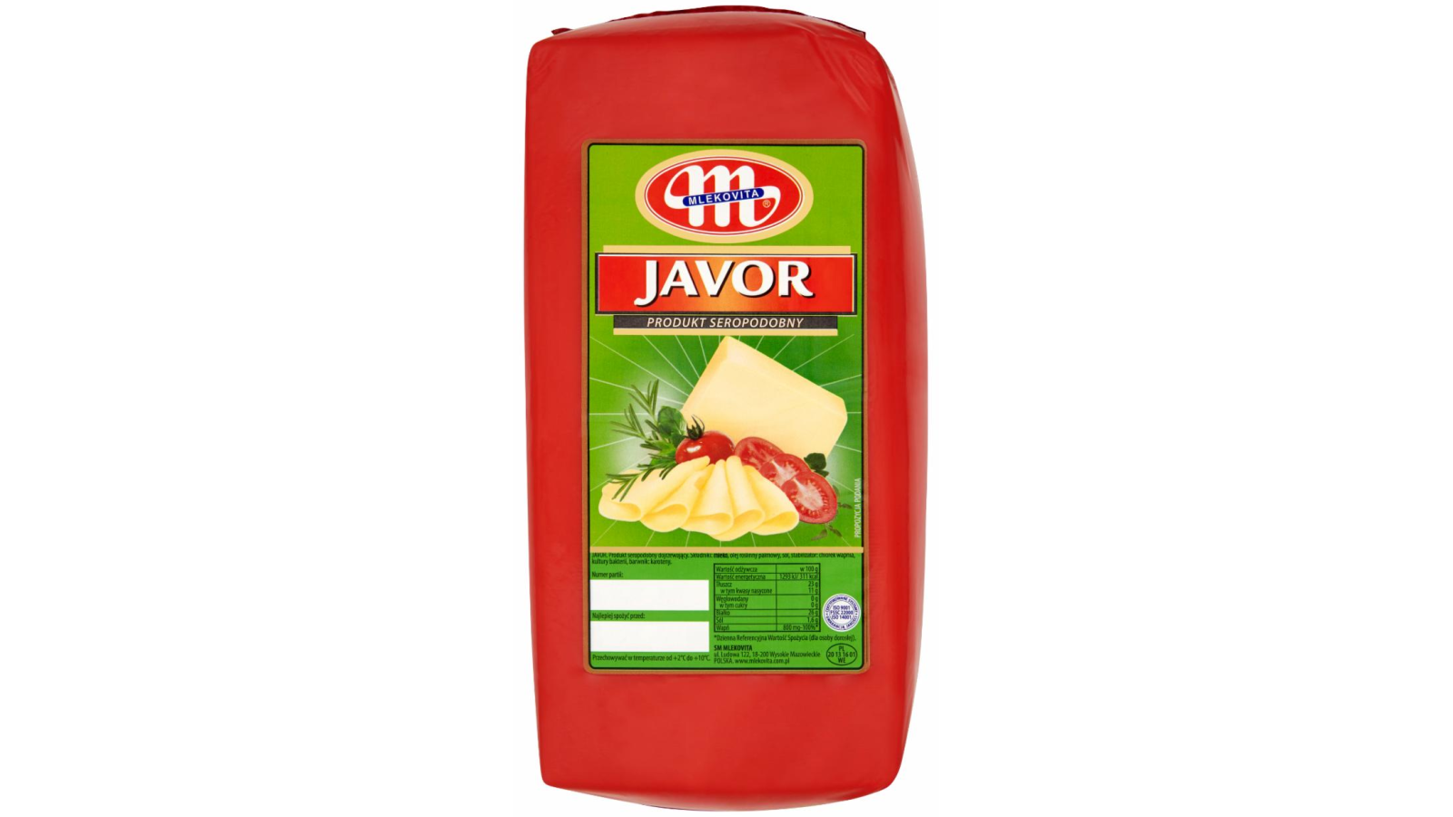 Kačkavalj MLEKOVITA Javor 1kg - Cenoteka