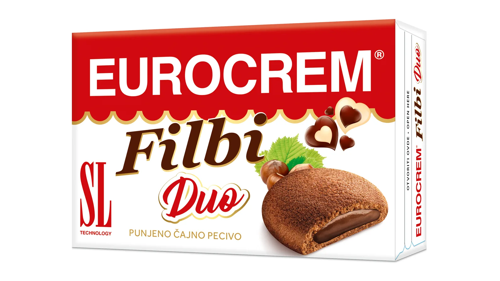 Keks SWISSLION Eurocrem Filbi Duo 250g - Cenoteka