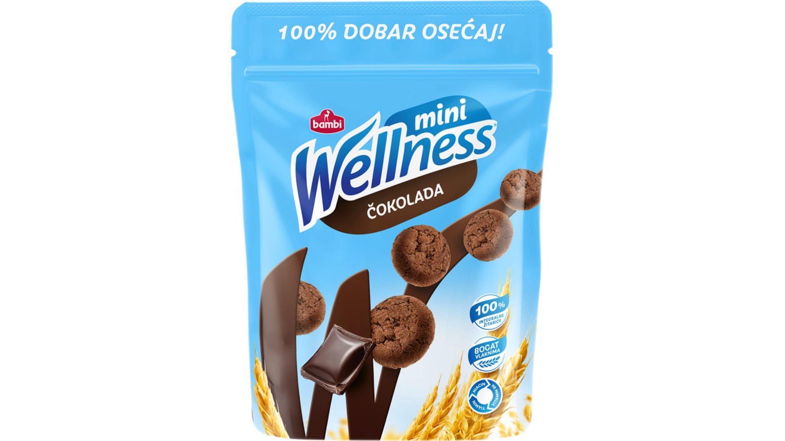 Keks WELLNESS mini čokolada 70g - Cenoteka
