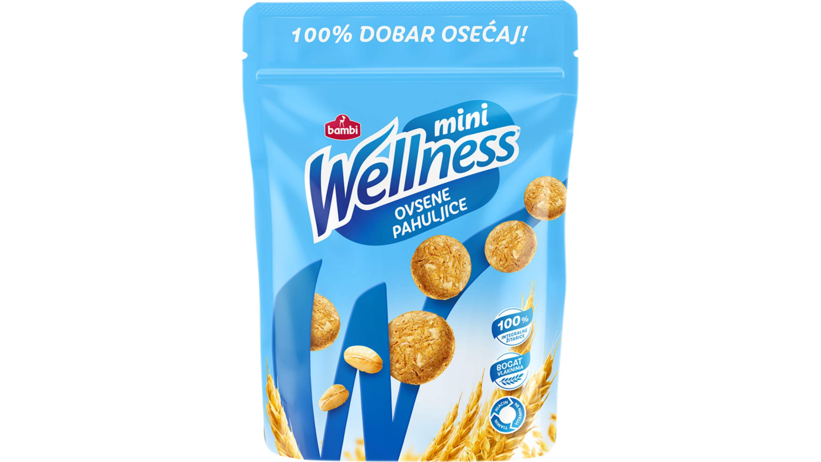 Keks WELLNESS mini ovsene pahuljice 70g - Cenoteka