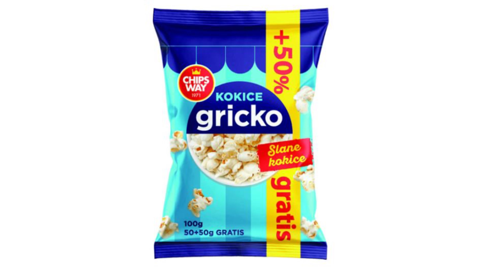 Kokice CHIPS WAY Gricko 50g + 50g gratis - Cenoteka
