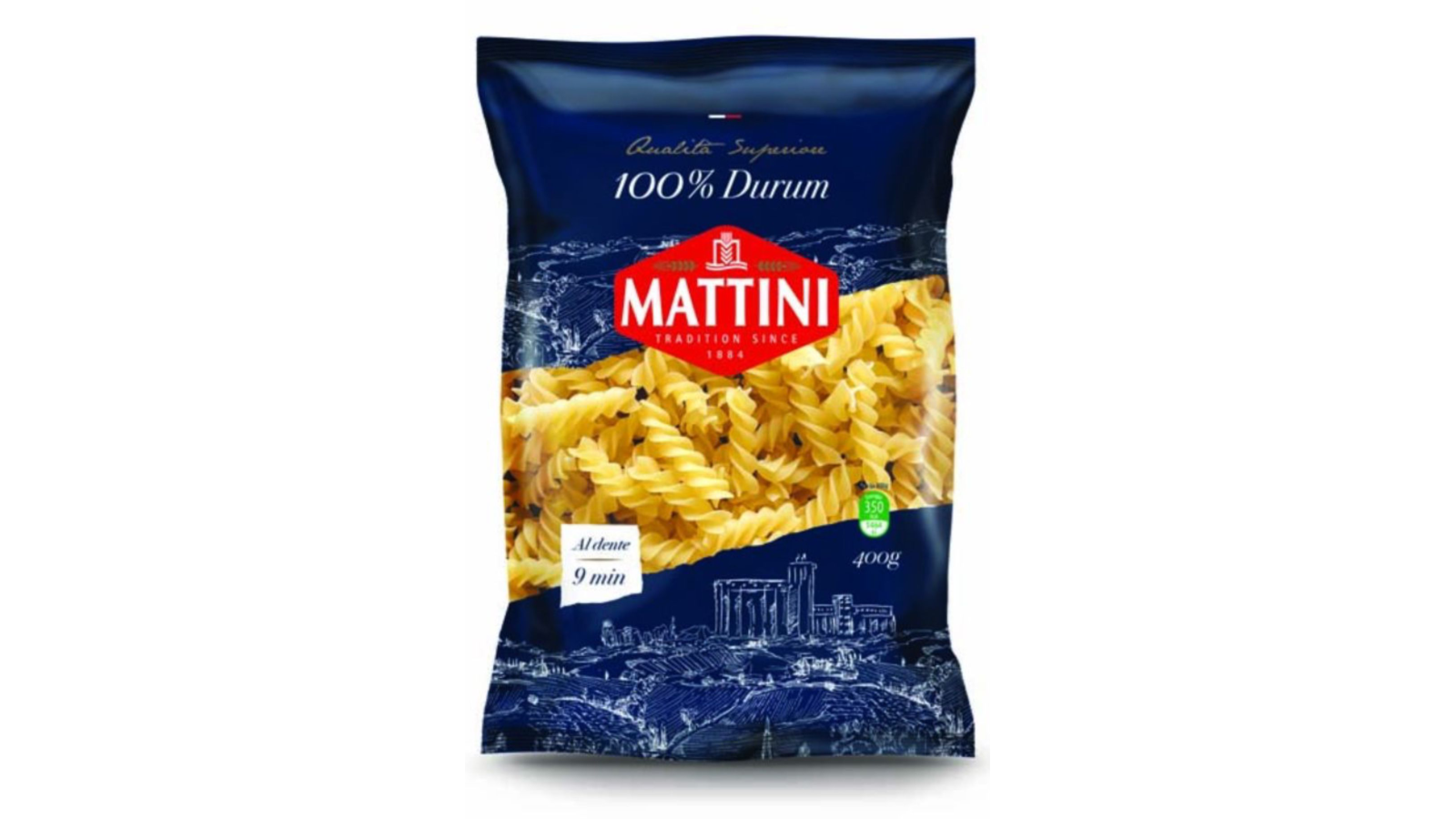 Makarone MATTINI durum spirale 400g - Cenoteka