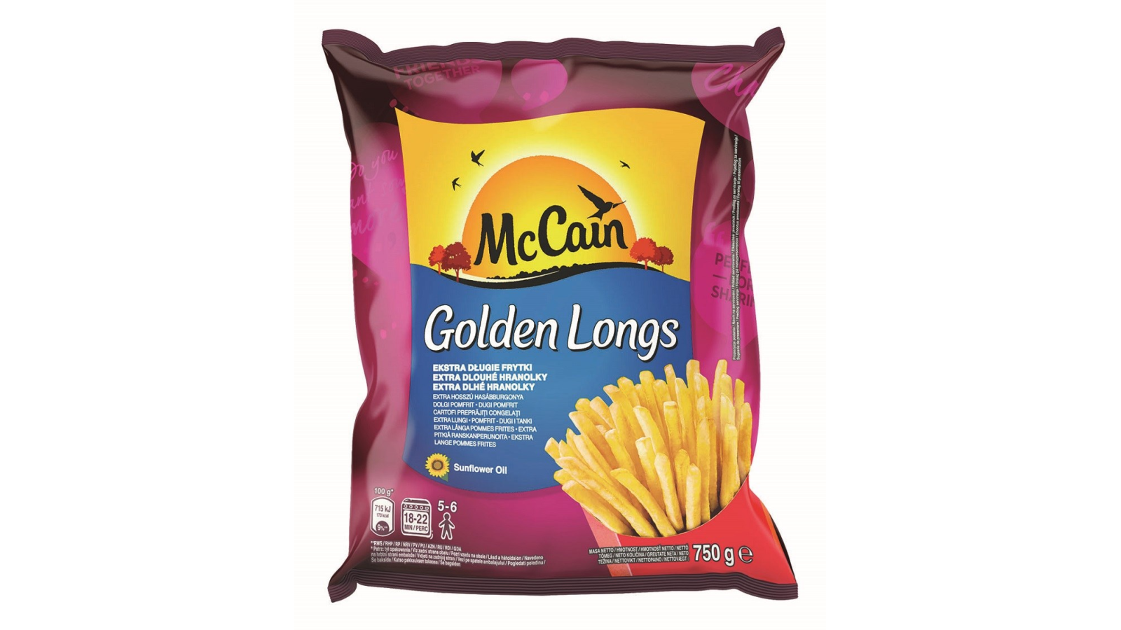 McCAIN pomfrit golden longs 750g - Cenoteka