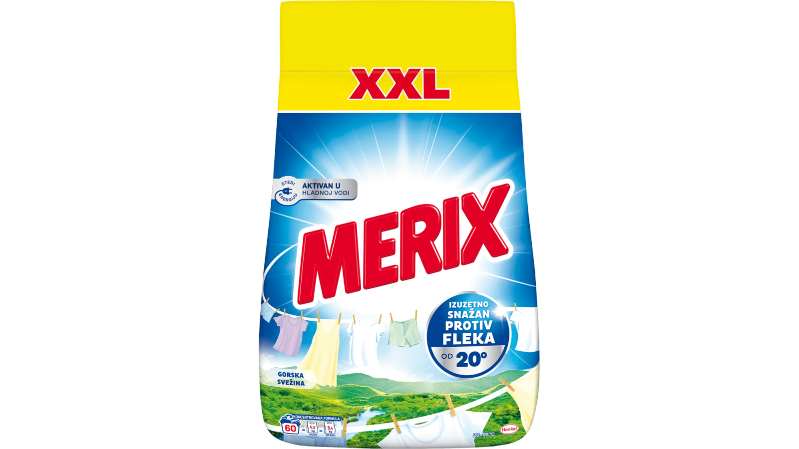 MERIX gorska svežina 60 pranja (4,5kg) - Cenoteka