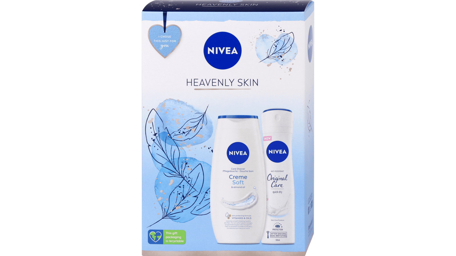 NIVEA set Heavenly Skin (dezodorans i gel za tuširanje) - Cenoteka