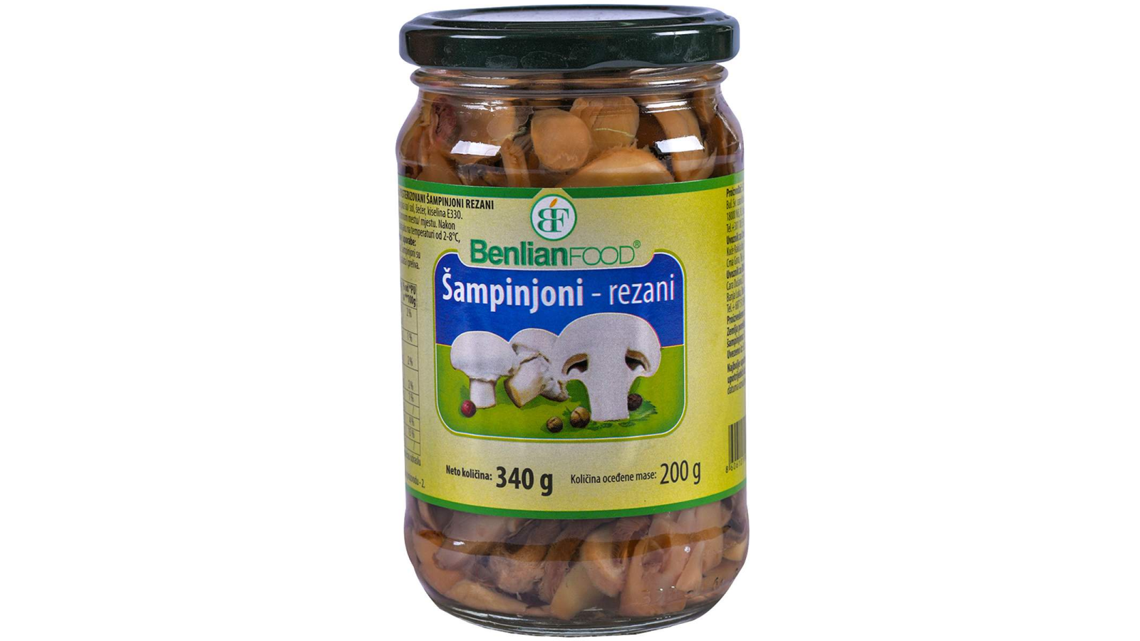 Šampinjoni BENLIAN rezani 340g - Cenoteka