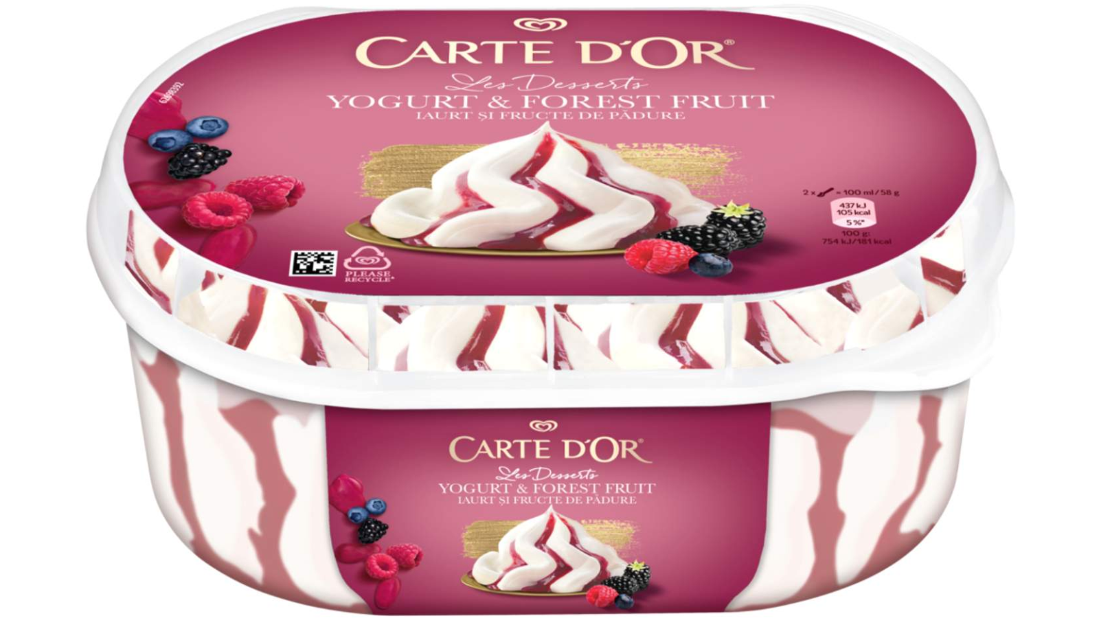 Sladoled CARTE D'OR Yogurt & forest fruit 825ml - Cenoteka