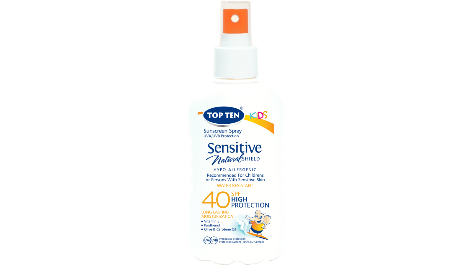 Sprej za sunčanje TOP TEN Kids senitive spf40 180ml - Cenoteka