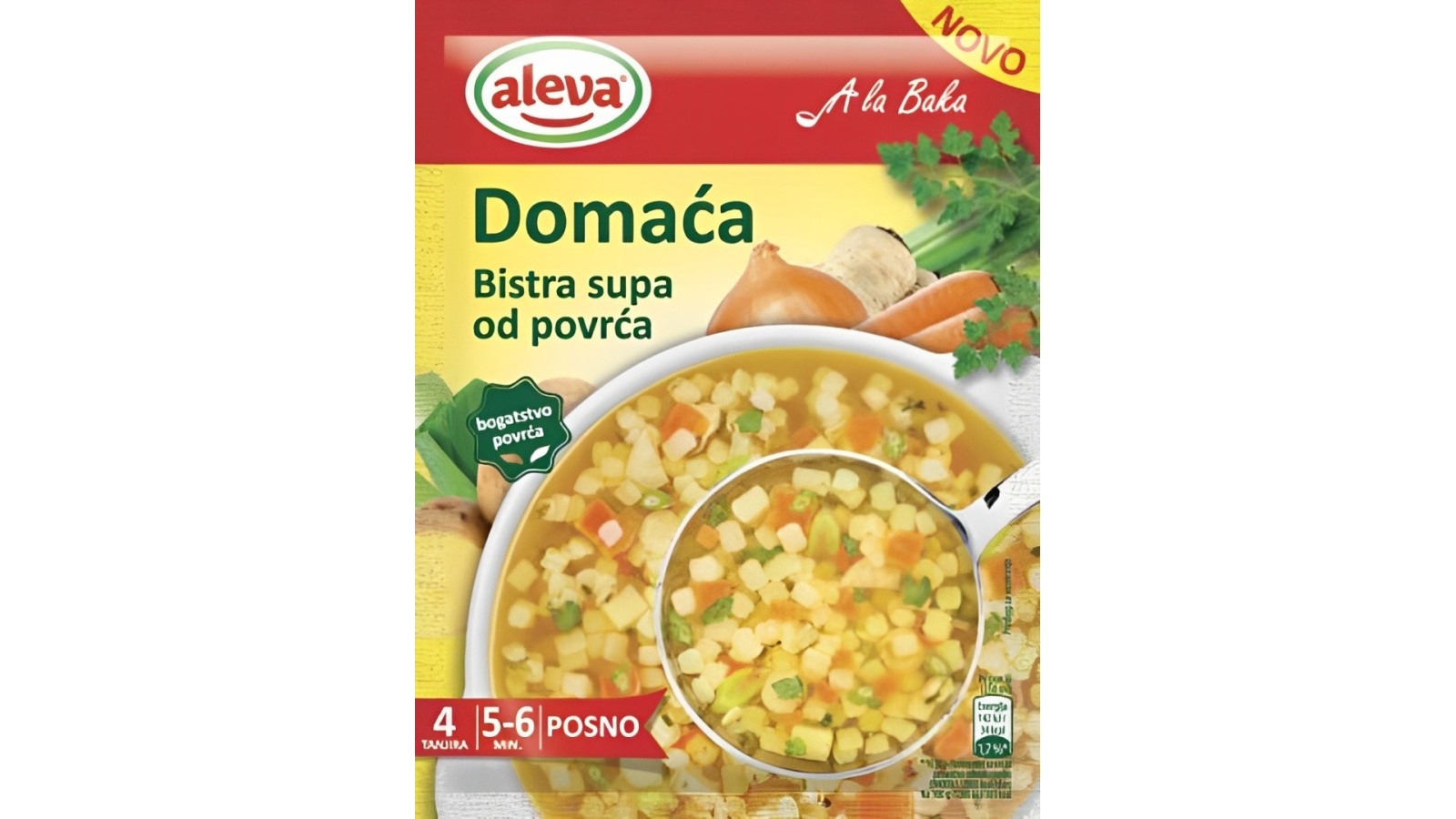 Supa ALEVA bistra od povrća 45g - Cenoteka