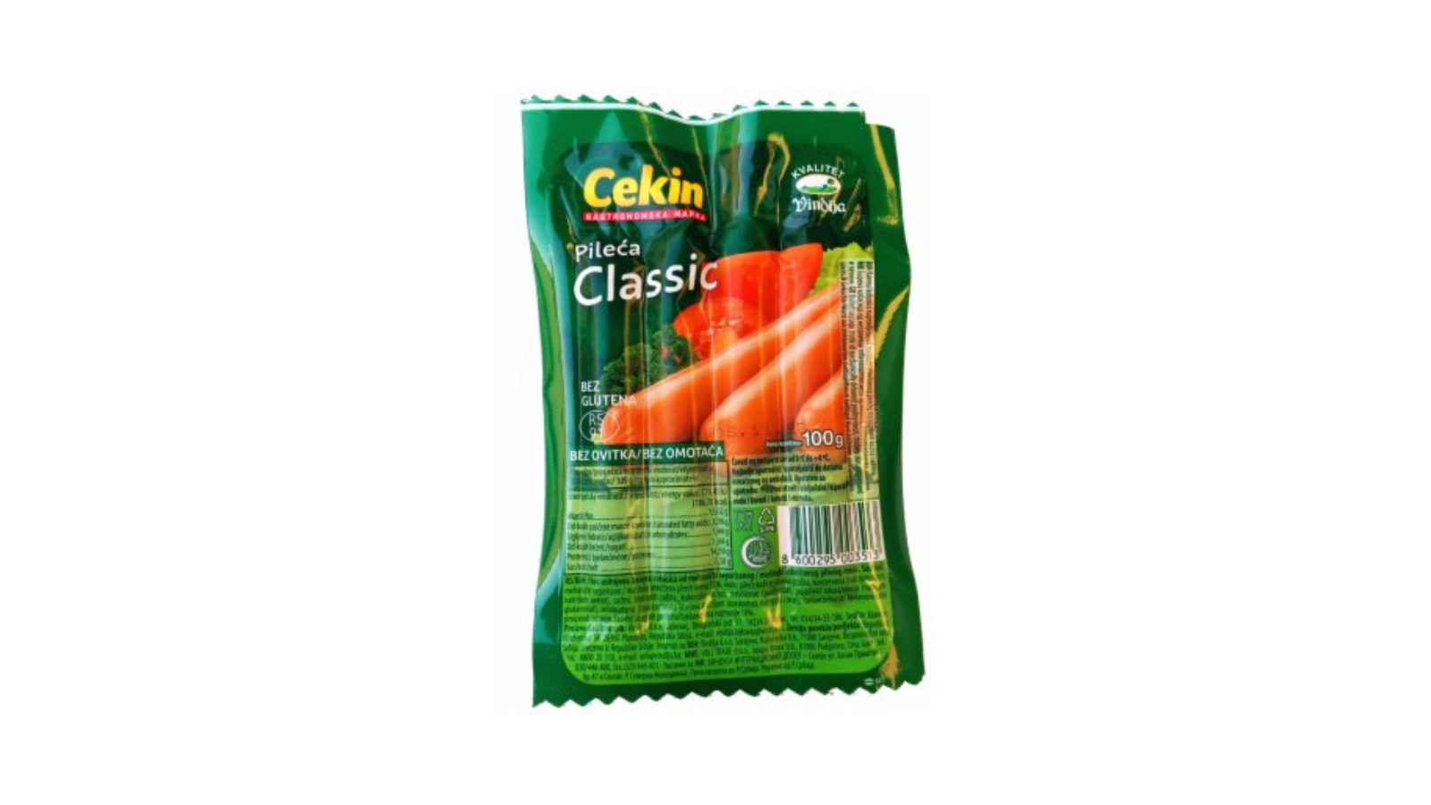 Viršle CEKIN pileća hrenovka classic 100g - Cenoteka