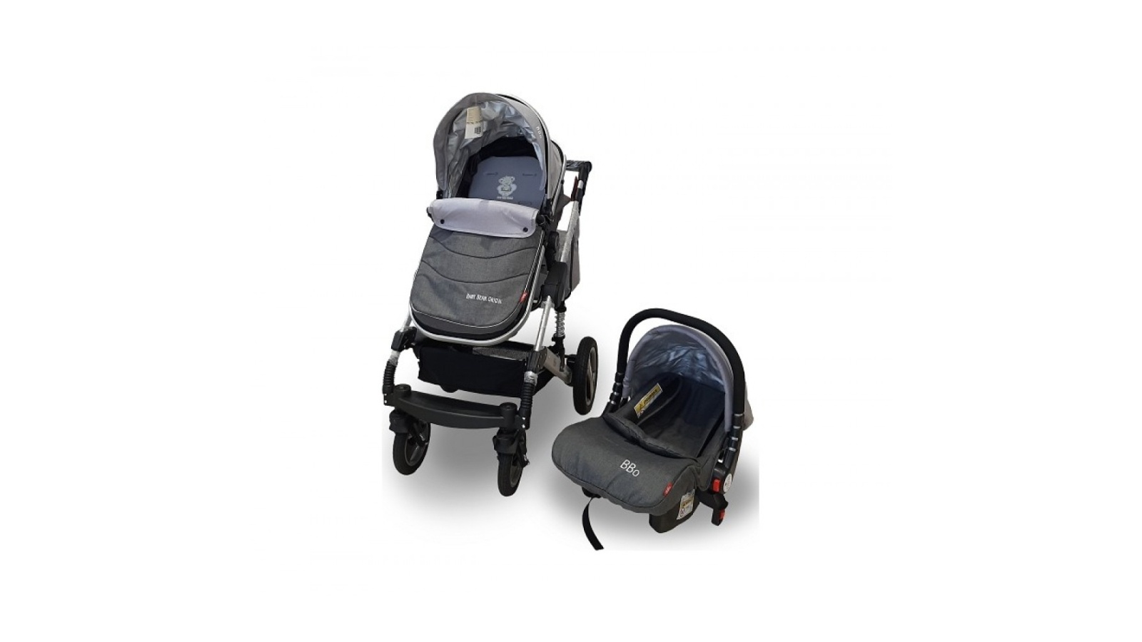BBO kolica za bebe 2u1 Matrix siva - Cenoteka
