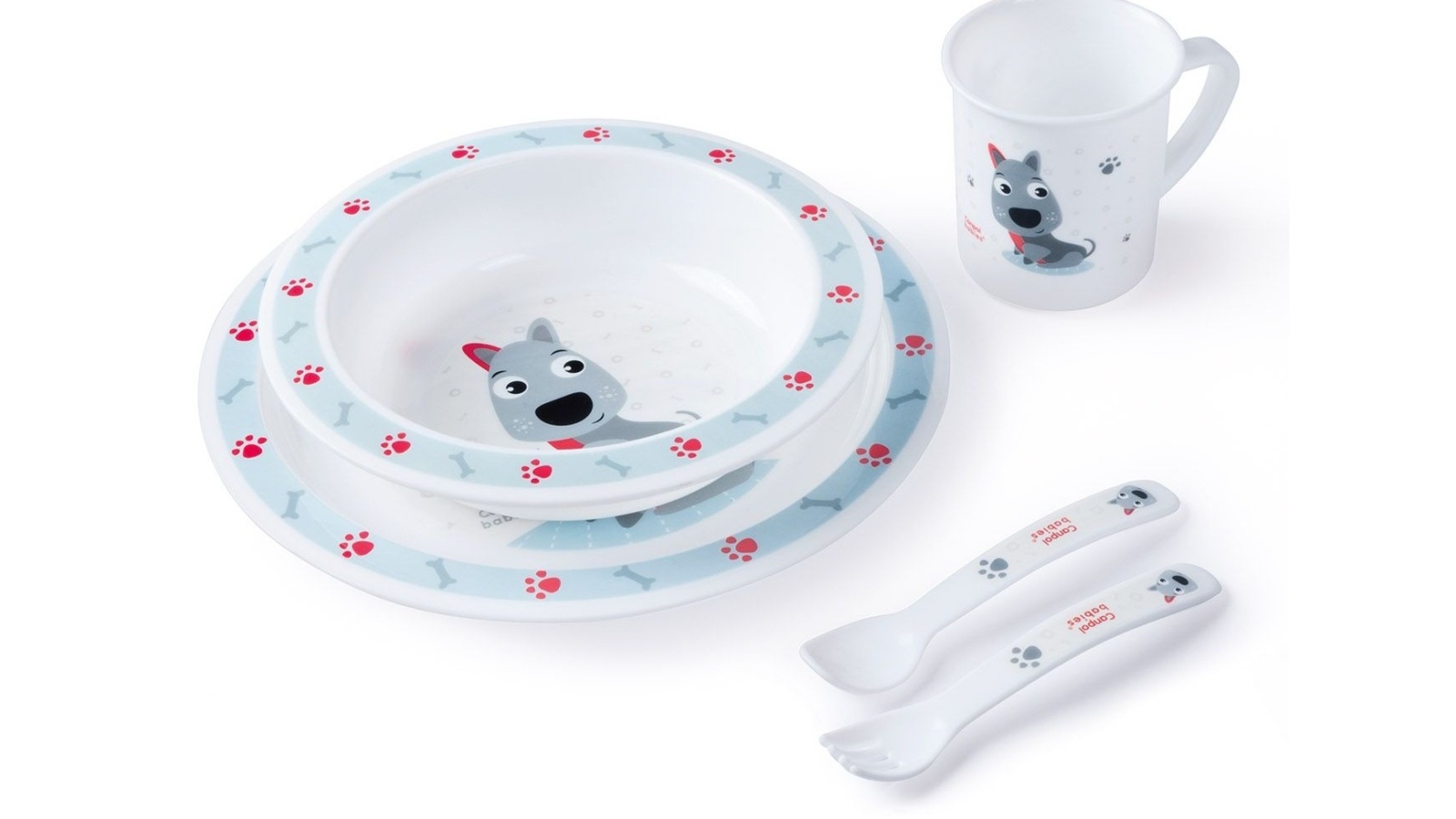 CANPOL BABIES Set za hranjenje beba 4/401 Dog plavi - Cenoteka