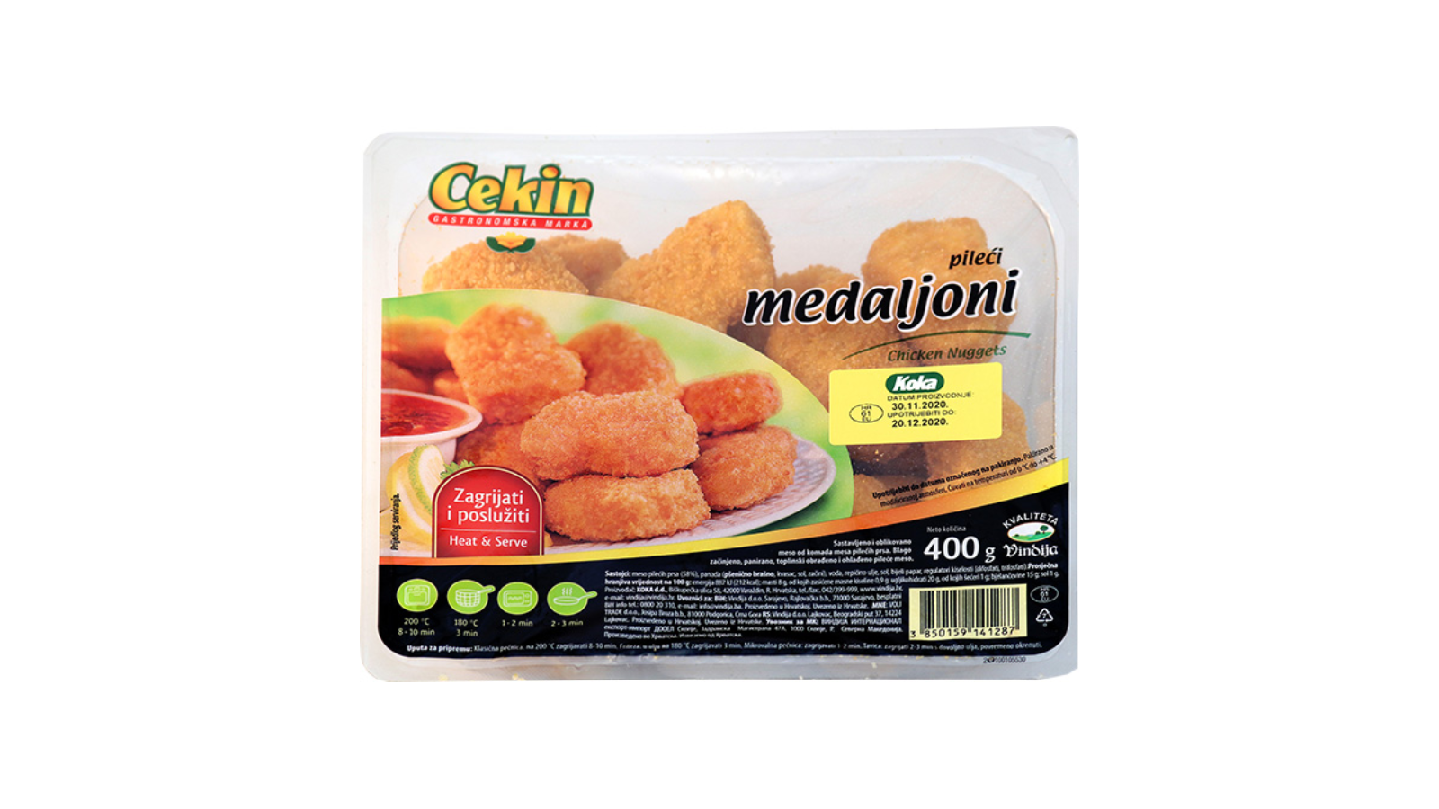 CEKIN chicken nuggets 400g - Cenoteka