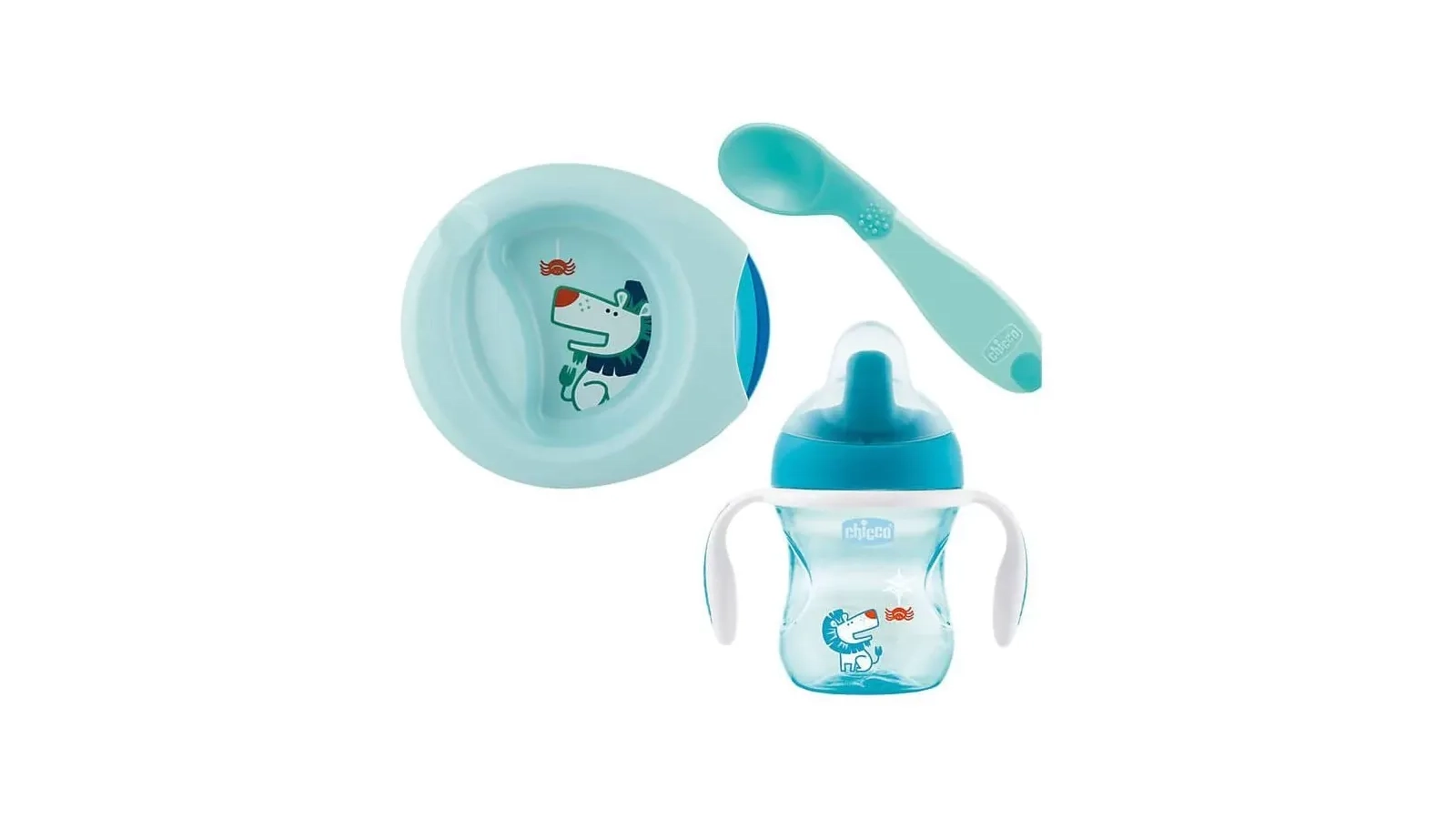 CHICCO Pribor set za hranjenje beba (6m+) plavi - Cenoteka