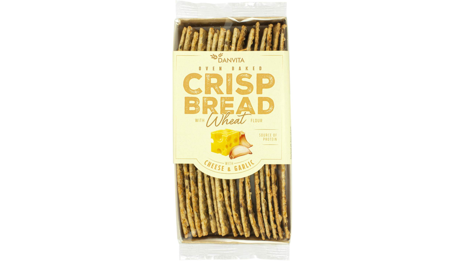 DANVITA Crisp bread hrskave pločice sir beli luk 130g - Cenoteka