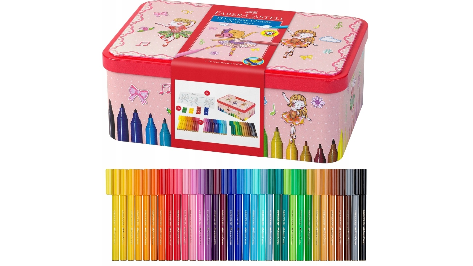 Flomasteri FABER CASTELL connector balerina set 33kom - Cenoteka
