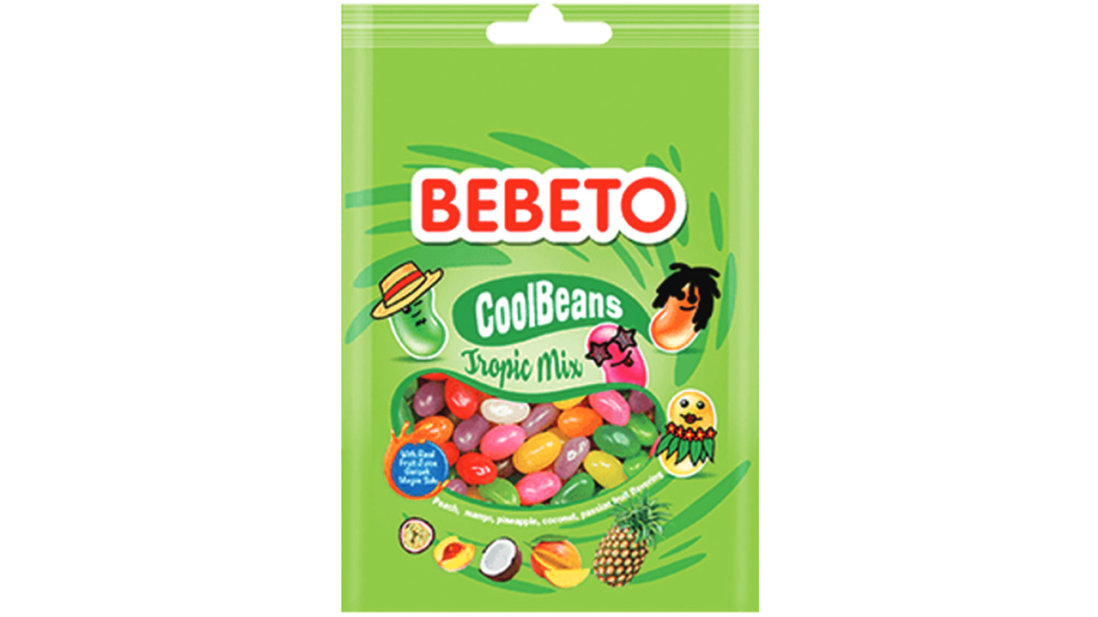 Gumene bombone BEBETO cool beans tropic mix 60g - Cenoteka