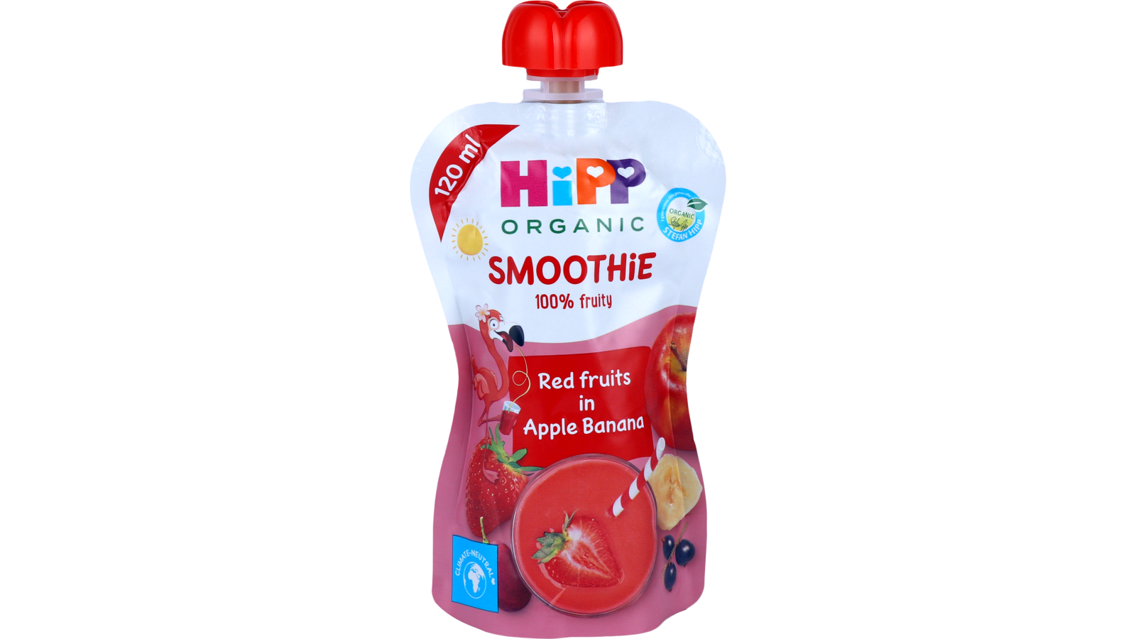 HIPP organic kašica smoothie jabuka banana crveno voće 120ml - Cenoteka
