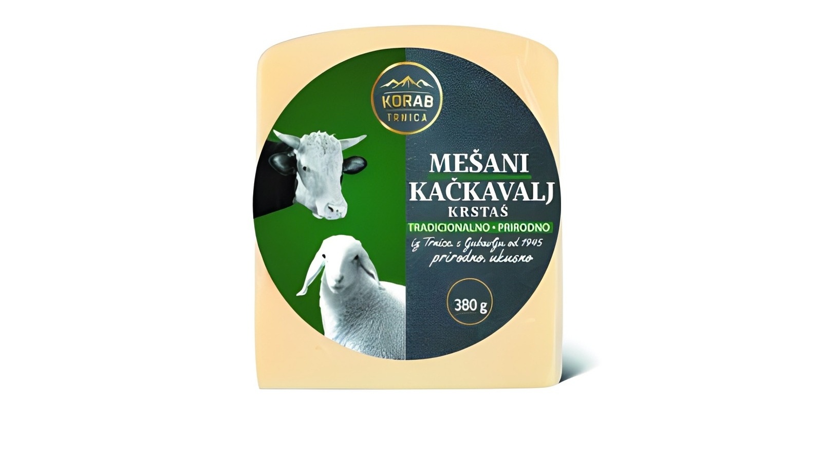 Mešani kačkavalj krstaš KORAB 380g - Cenoteka