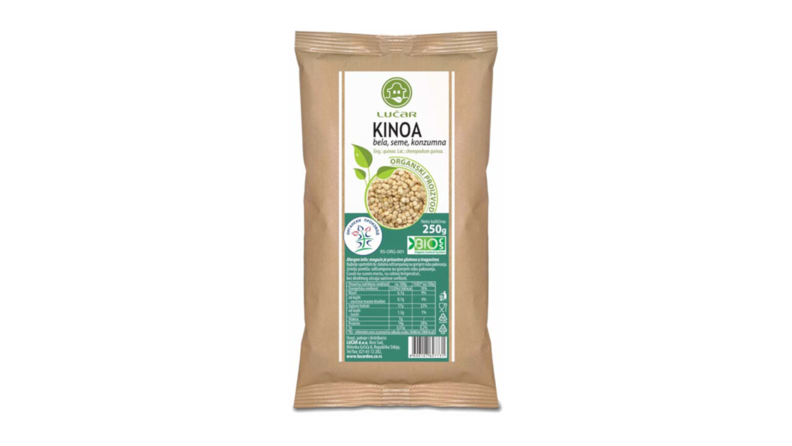 LUČAR organska bela kinoa 250g - Cene i Akcije