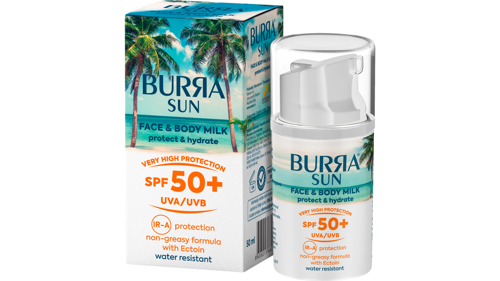 Mleko za sunčanje BURRA Sun face&body SPF50+ 50ml - Cenoteka