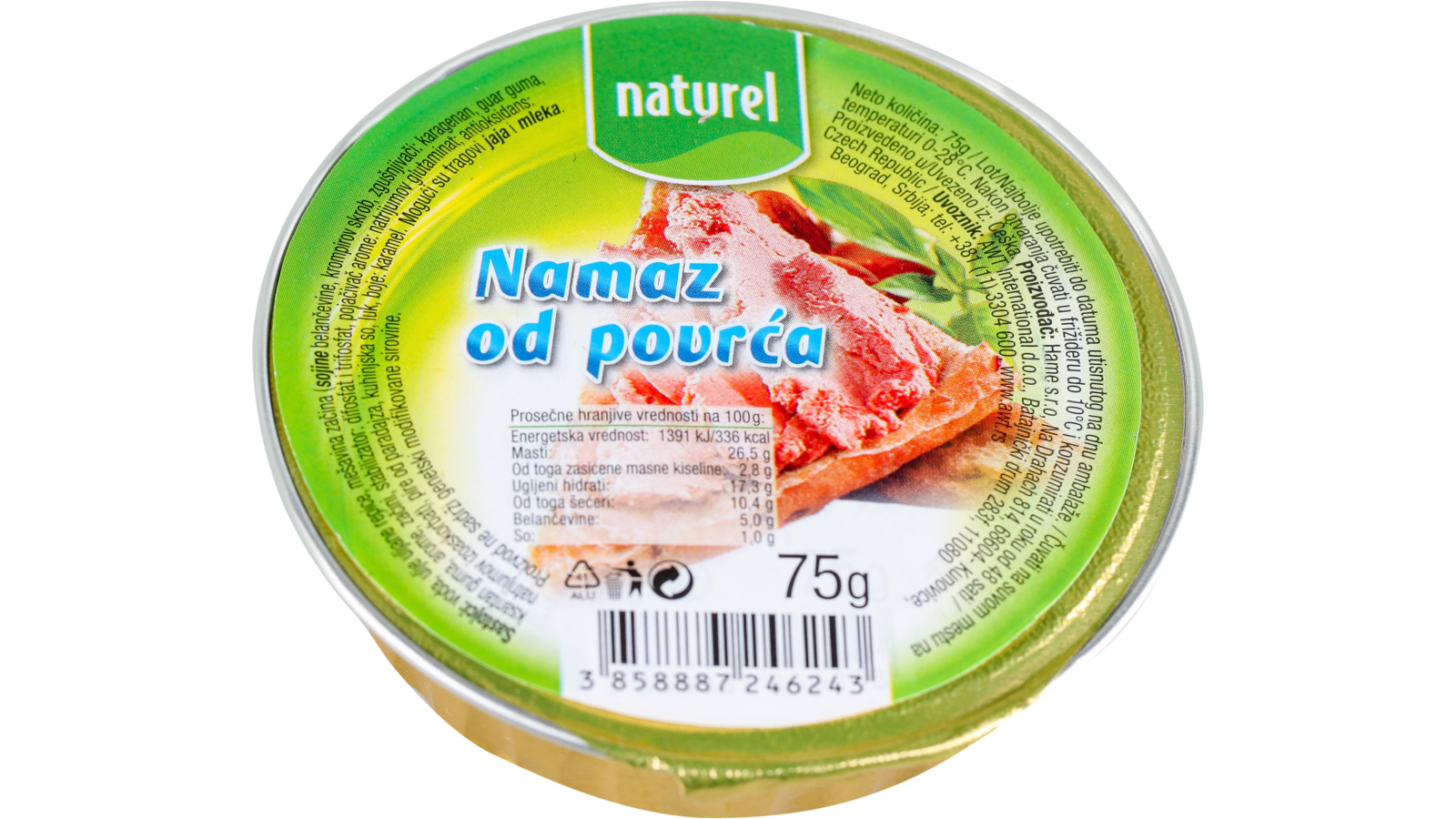 NATUREL namaz od povrća 75g - Cenoteka