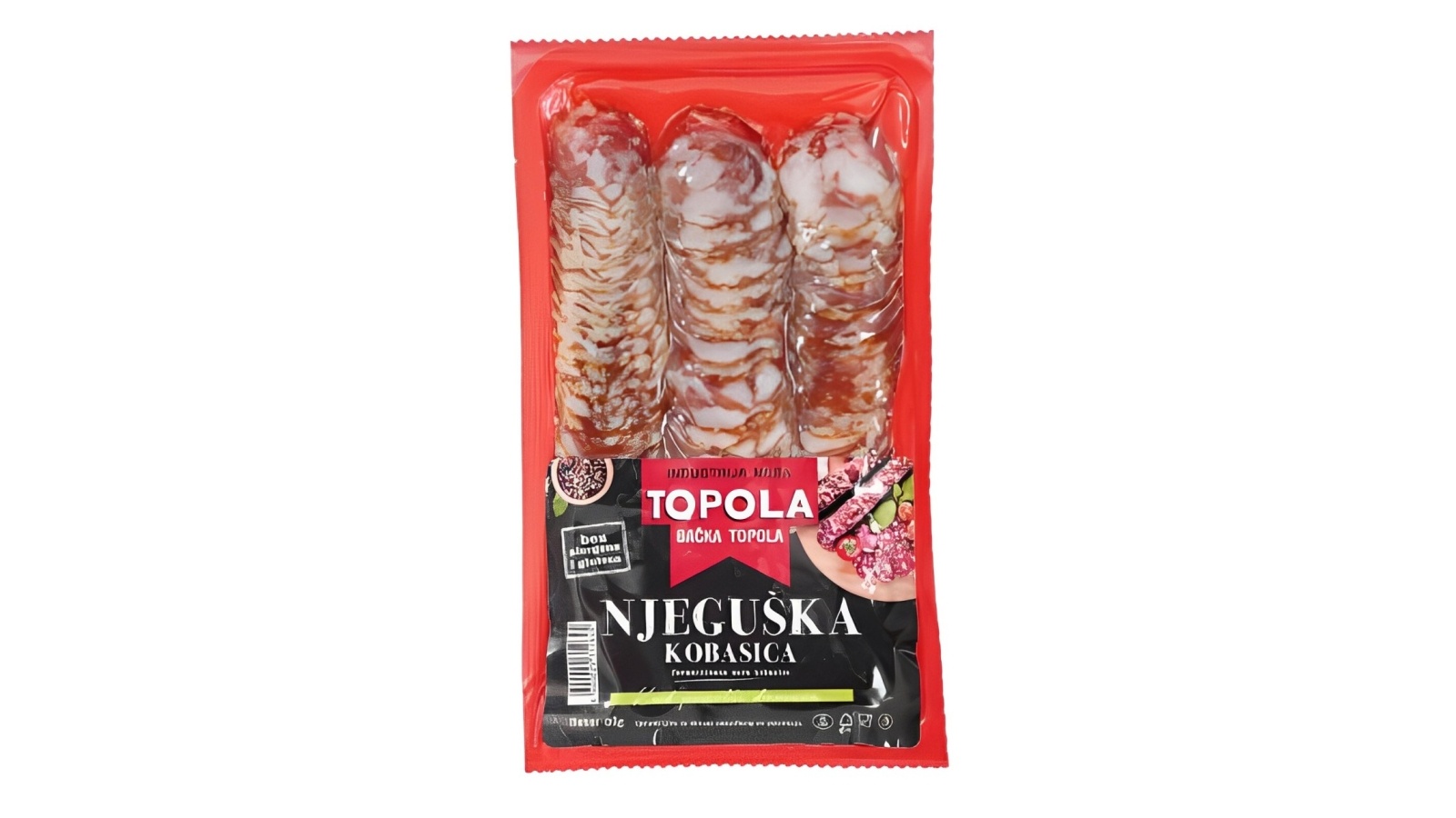 TOPOLA Njeguška kobasica slajs 80g - Cenoteka
