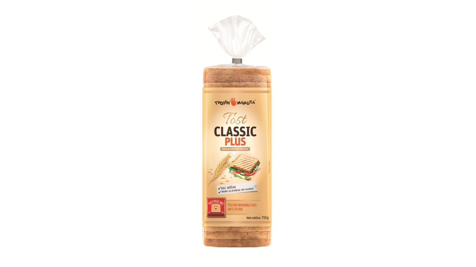Tost classic plus TVOJIH 5 MINUTA 750g - Cenoteka