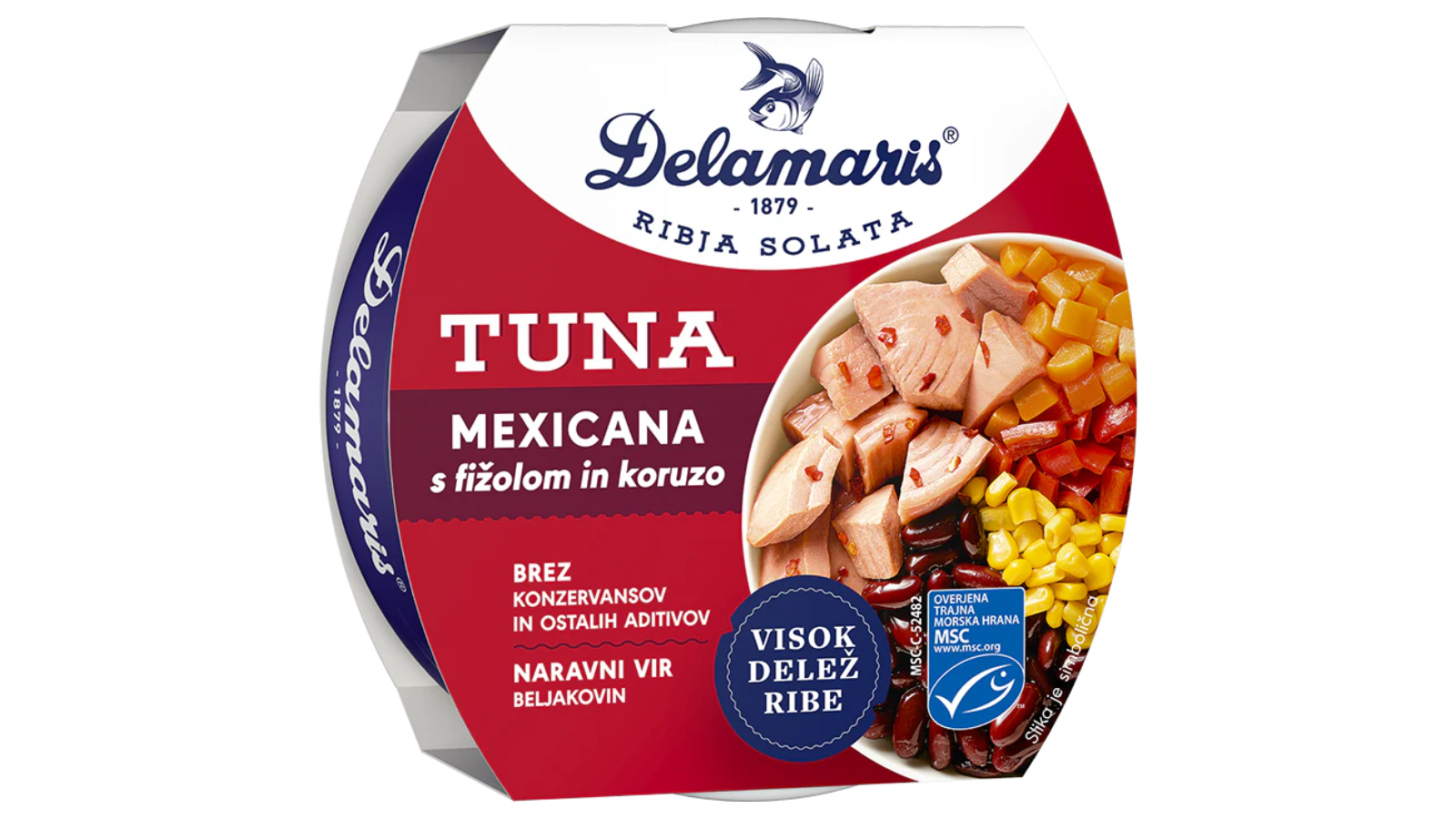 Tunjevina salata DELAMARIS mexicana 170g - Cenoteka