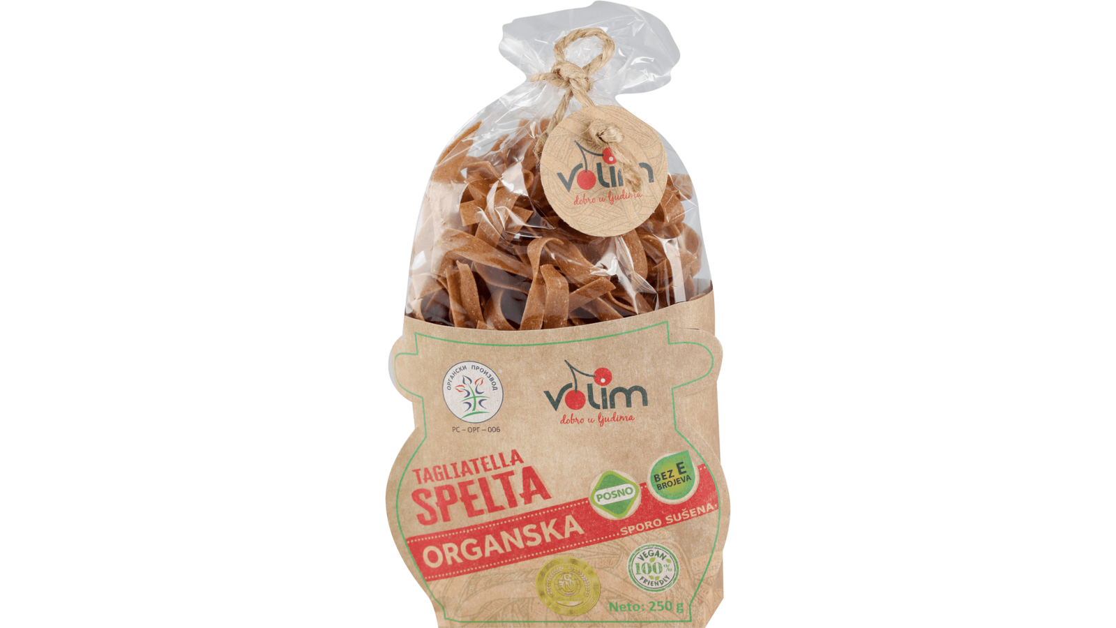 VOLIM organska testenina spelta 250g - Cenoteka