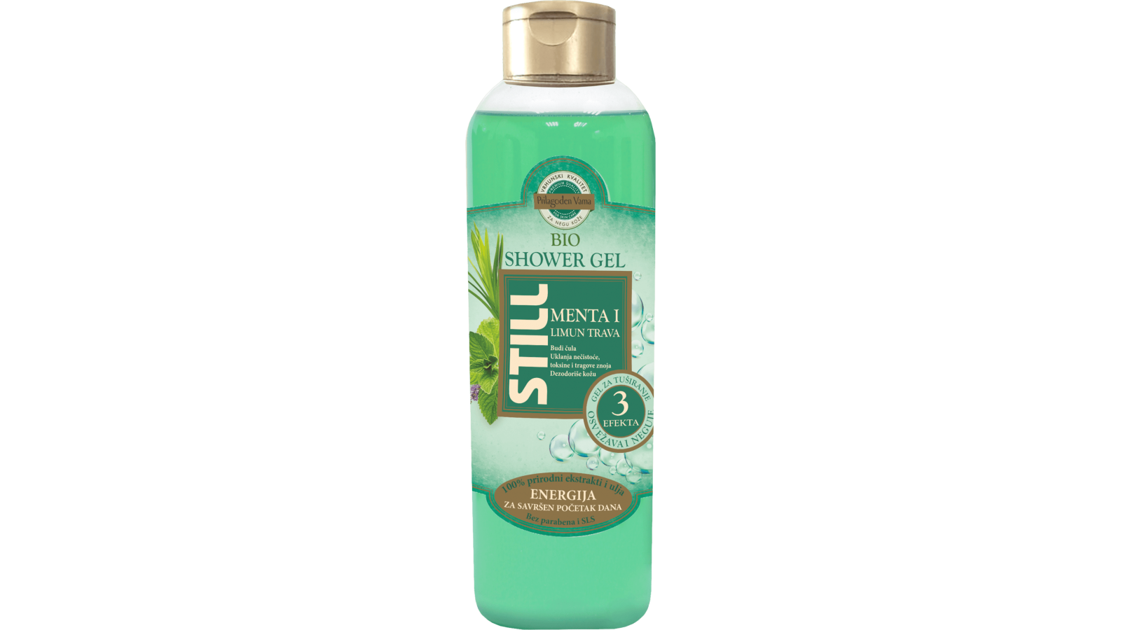 Gel za tuširanje STILL Bio menta i limun trava 500ml - Cenoteka