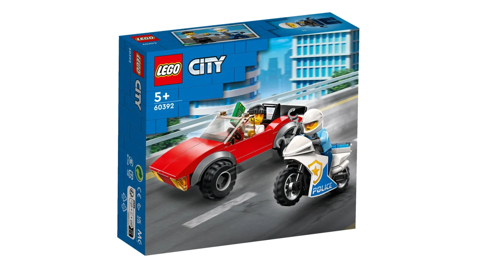LEGO City jurnjava policajca na motoru za automobilom 60392 - Cenoteka