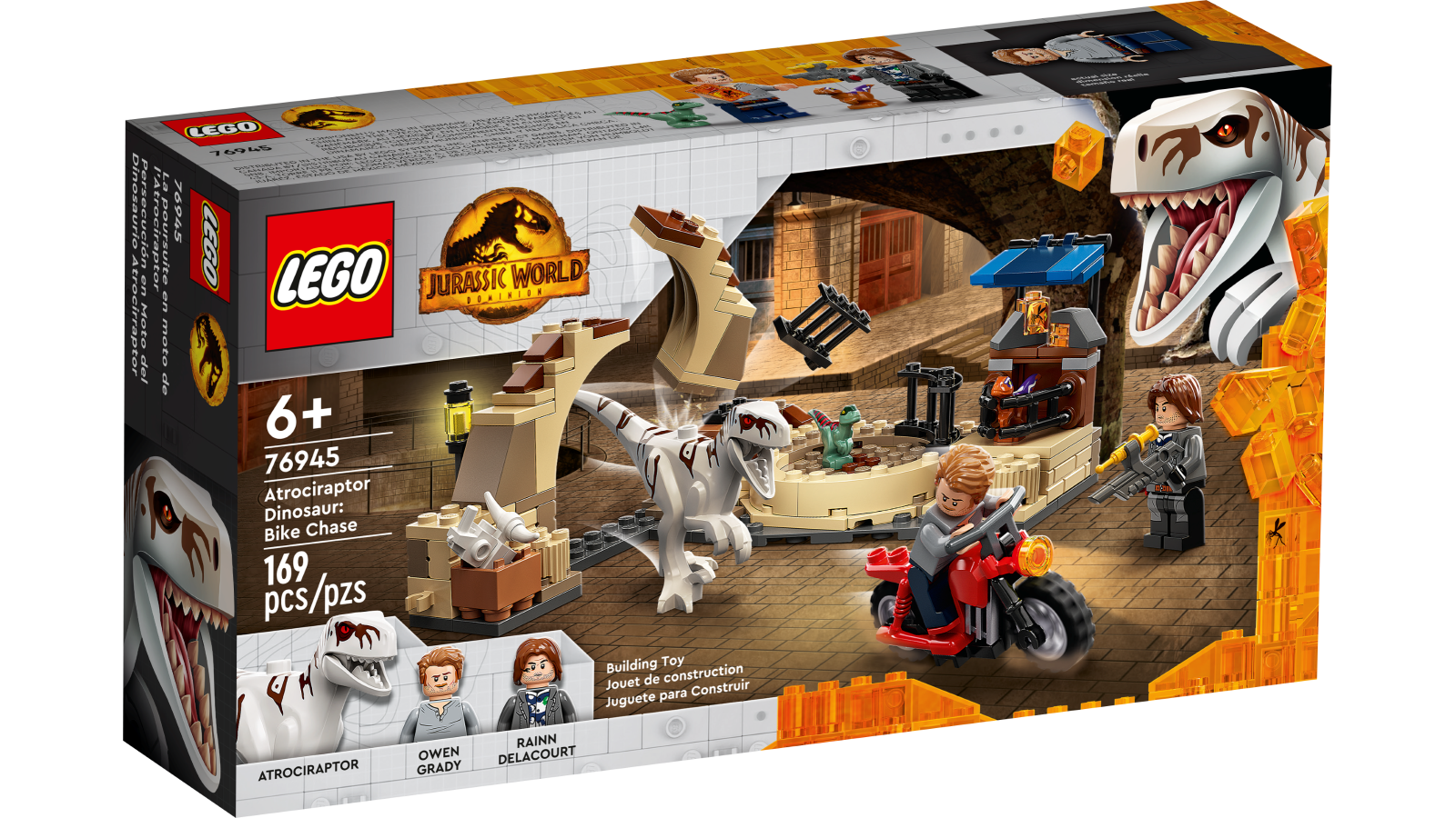 LEGO Jurassic World dinosaurus atrociraptor jurnjava na motoru 76945 ...