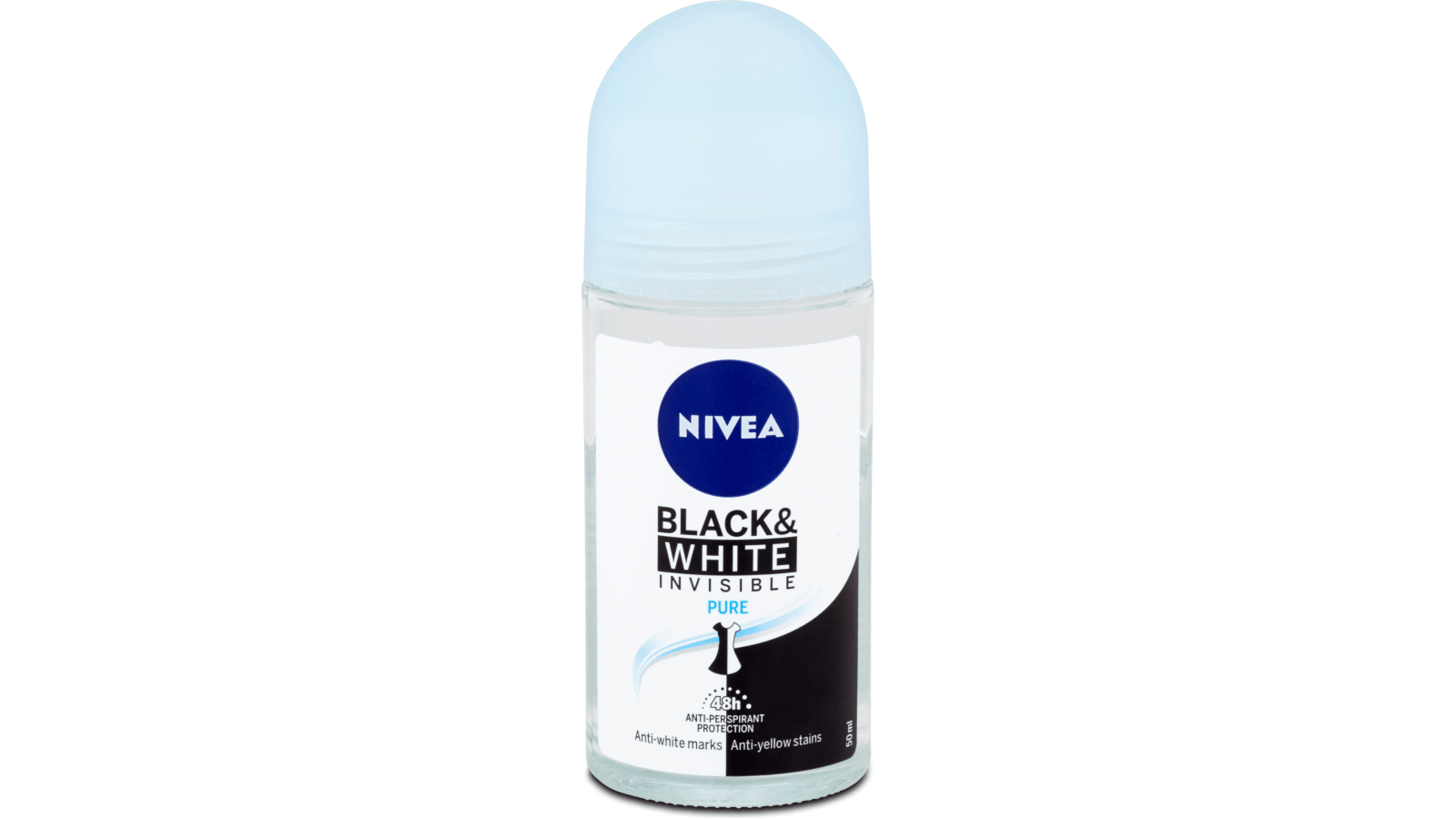 Roll-on NIVEA Black & white invisible pure 50ml - Cenoteka