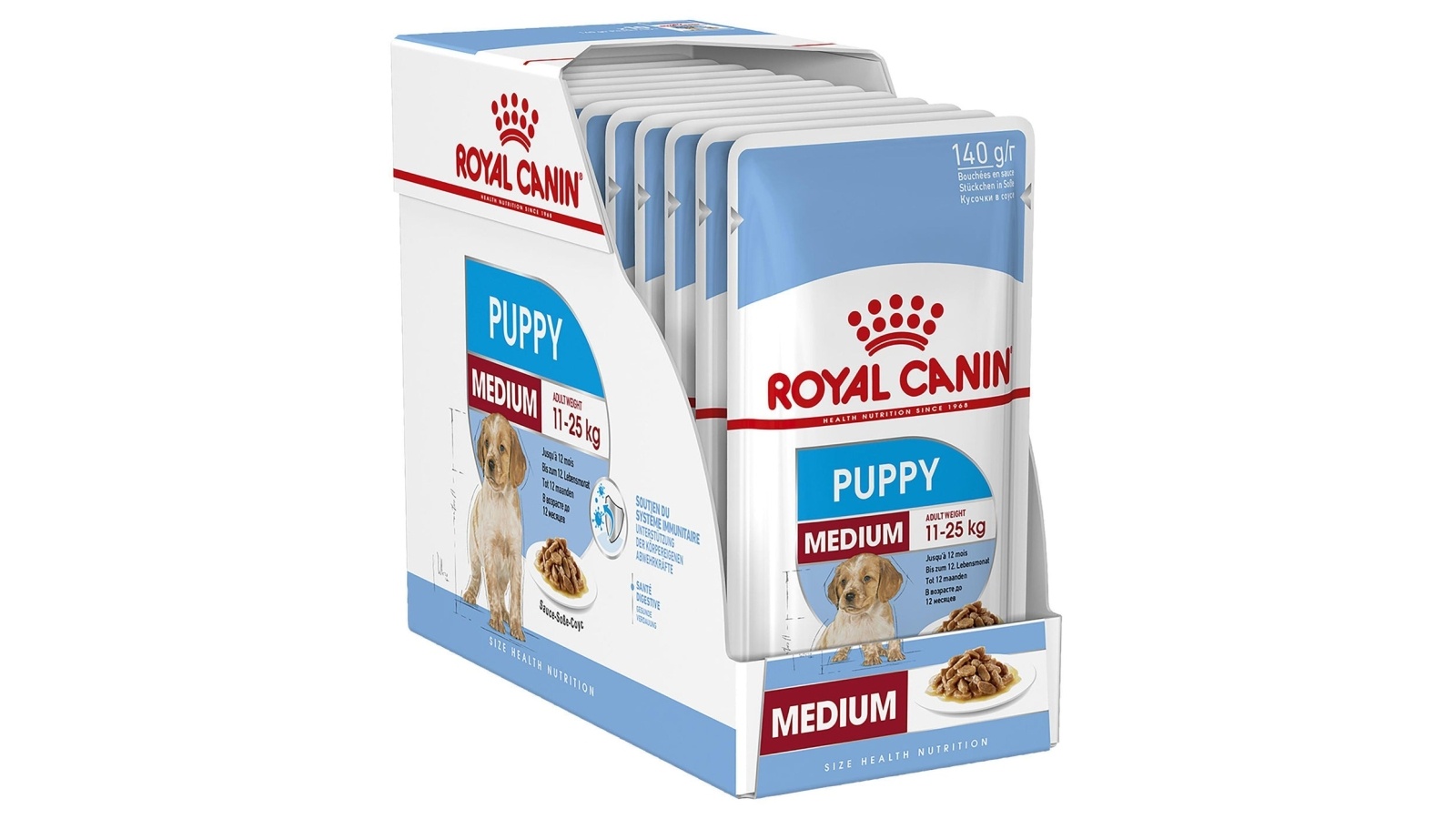 ROYAL CANIN Medium puppy 10x140g - Cenoteka