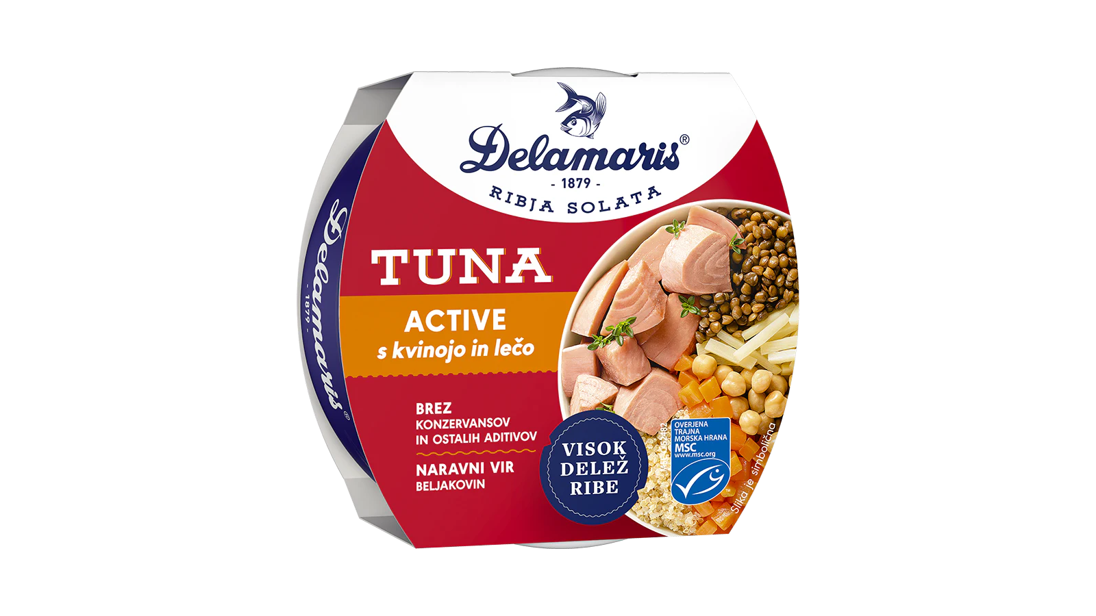 Tuna salata DELAMARIS active kinoa i sočivo 170g - Cene i Akcije