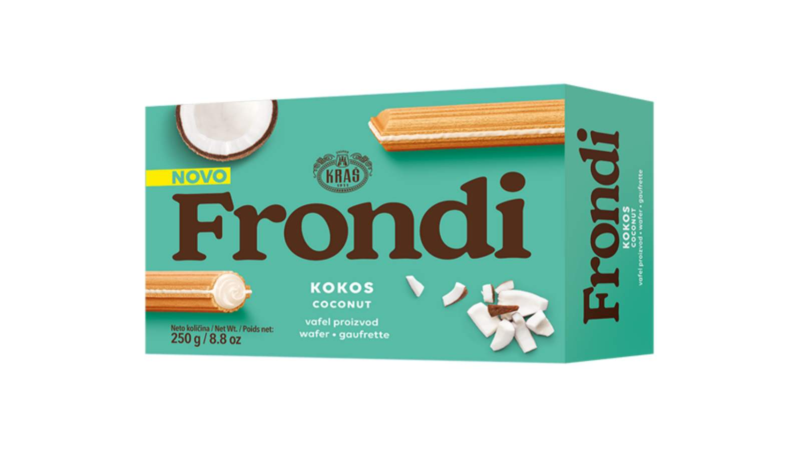 Vafl KRAŠ Frondi kokos 250g - Cenoteka