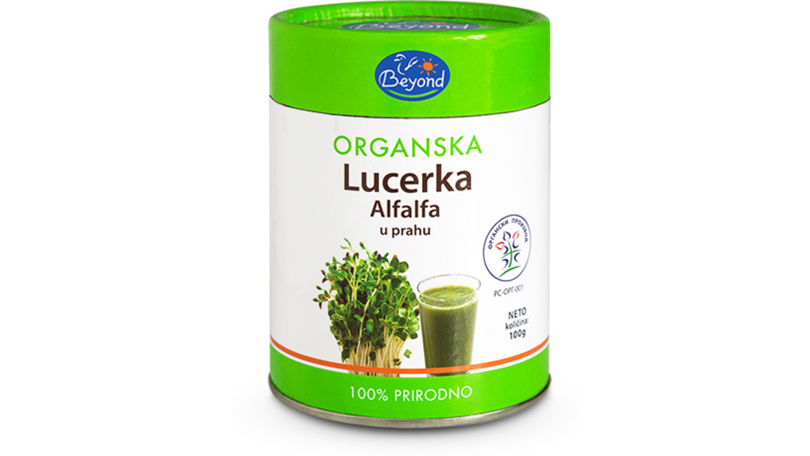 BEYOND organska lucerka u prahu 100g - Cenoteka