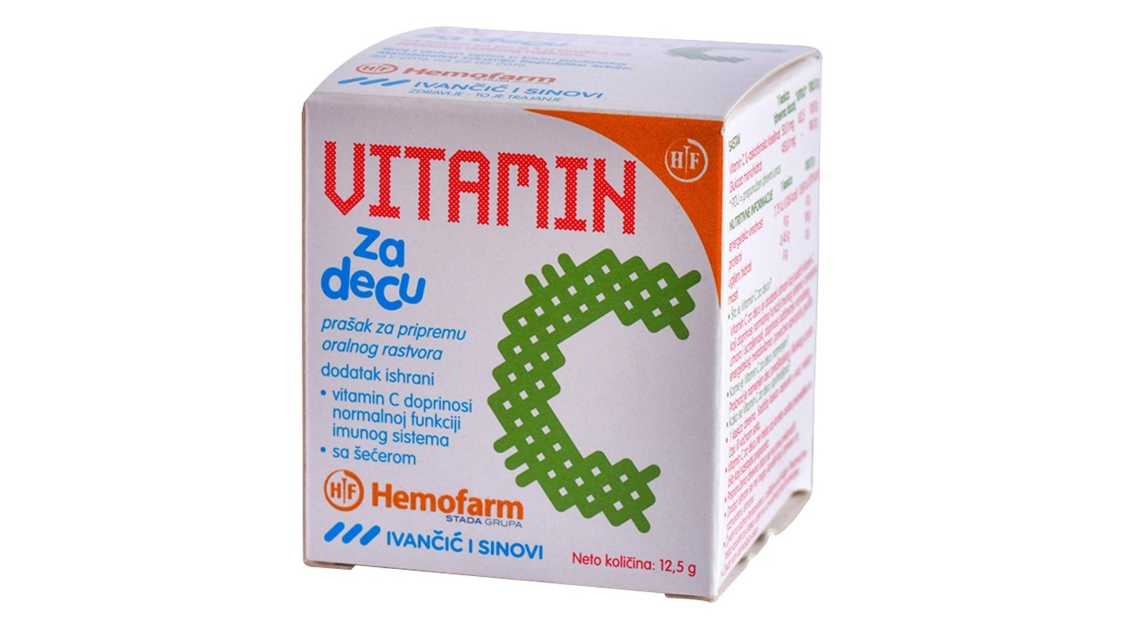 HEMOFARM vitamin C za decu 25x0,5g - Cenoteka