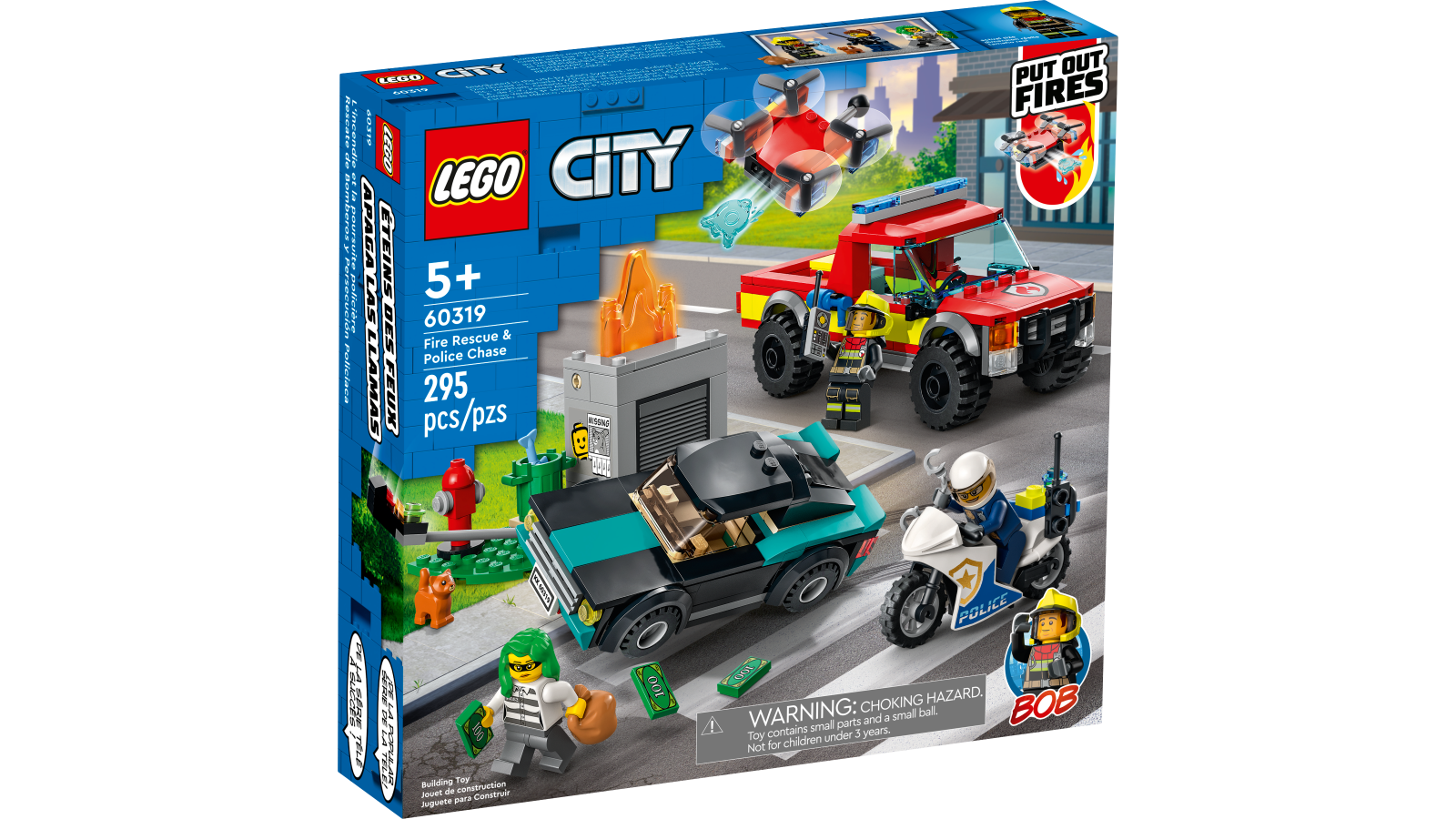 LEGO City policijska potera i vatrogasci 60319 - Cenoteka