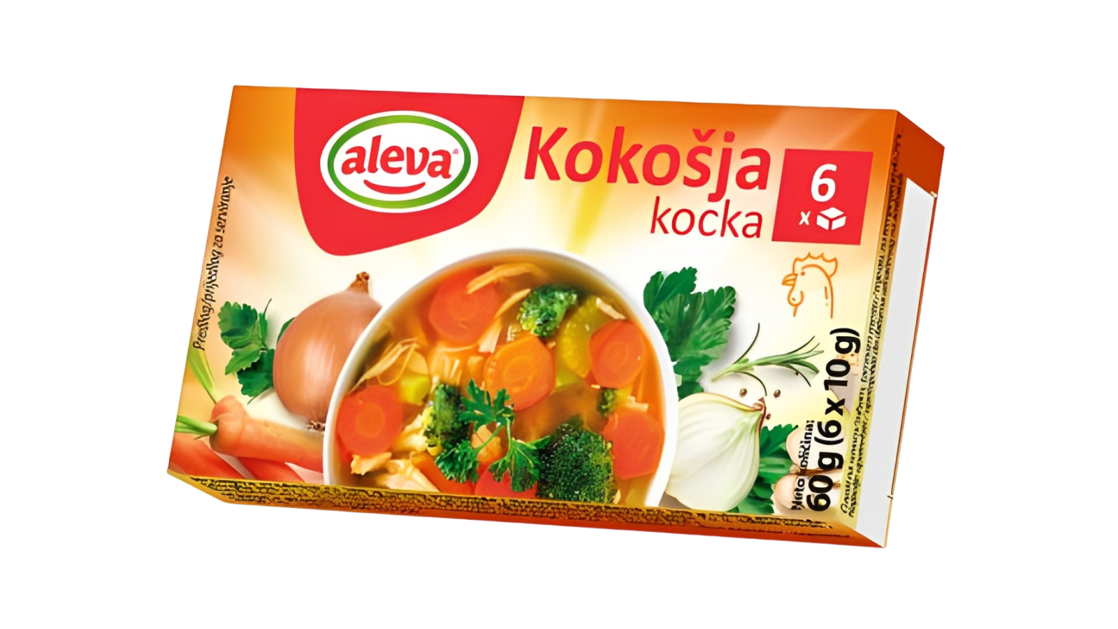 Kocka za supu ALEVA kokošija 60g - Cenoteka