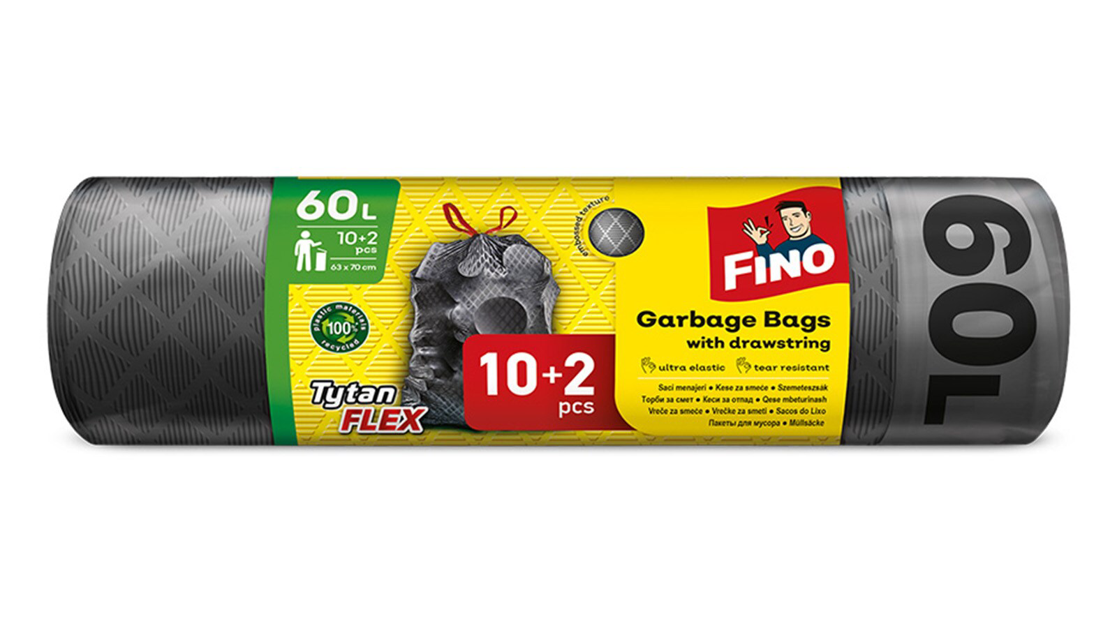 FINO kese za smeće Tytan flex 60l 10+2 gratis - Cenoteka